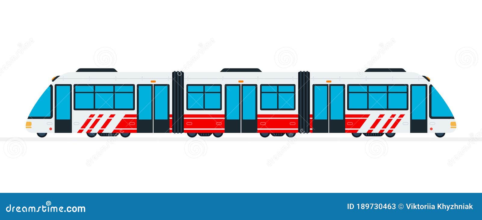 Speed Intercity Train In Green And Orange Color Vector Flat Isolated ...
