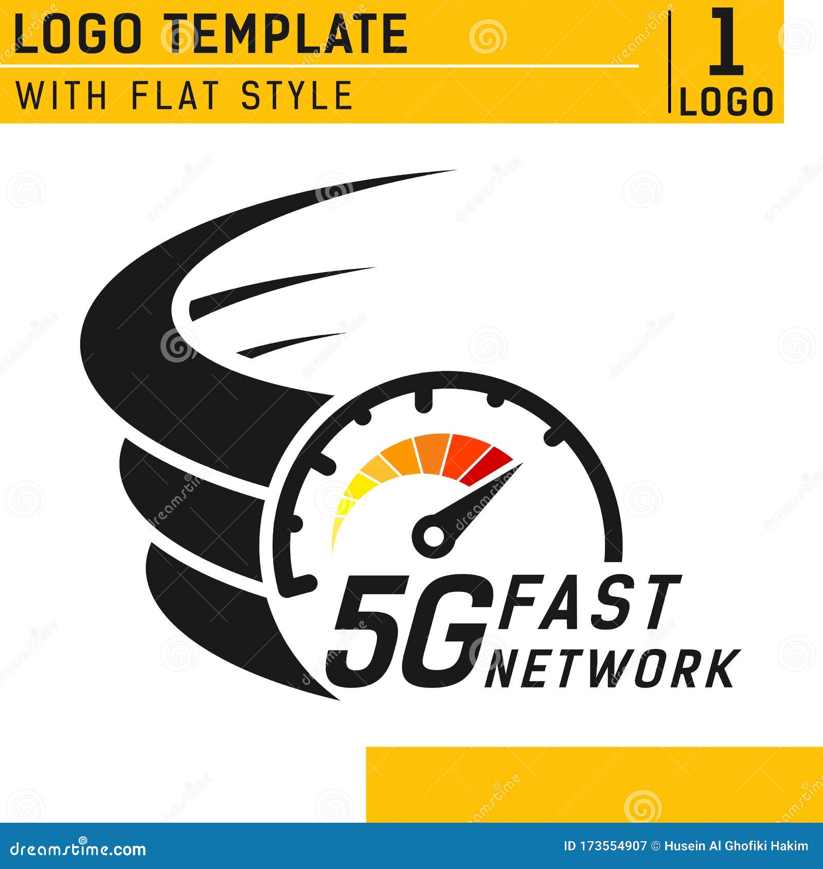 5G Fast Network Logo. Speed Internet 5g Concept. Wifi Bars Symbol Of ...