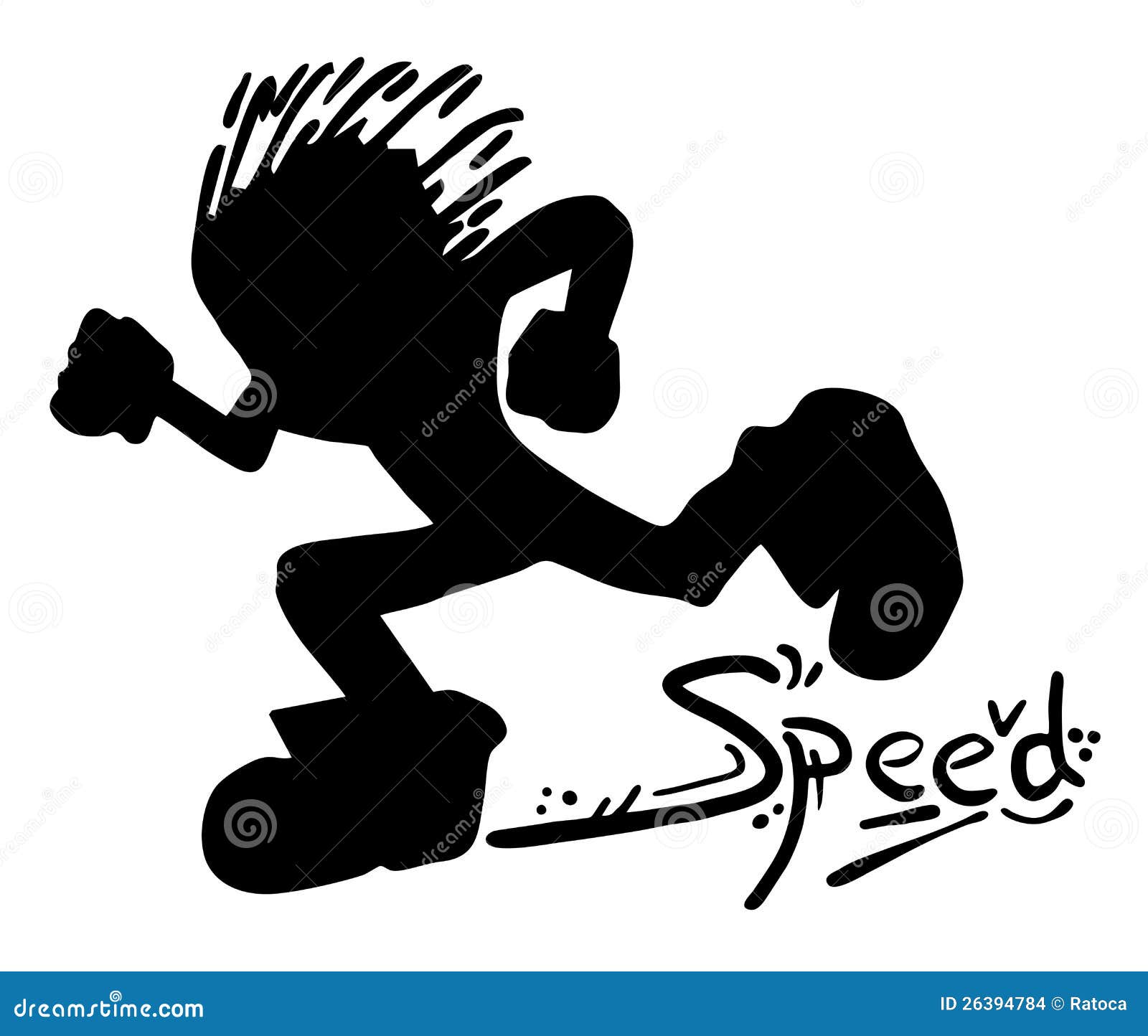 Speed kid stock vector. Illustration of doll, race, silhouette - 26394784