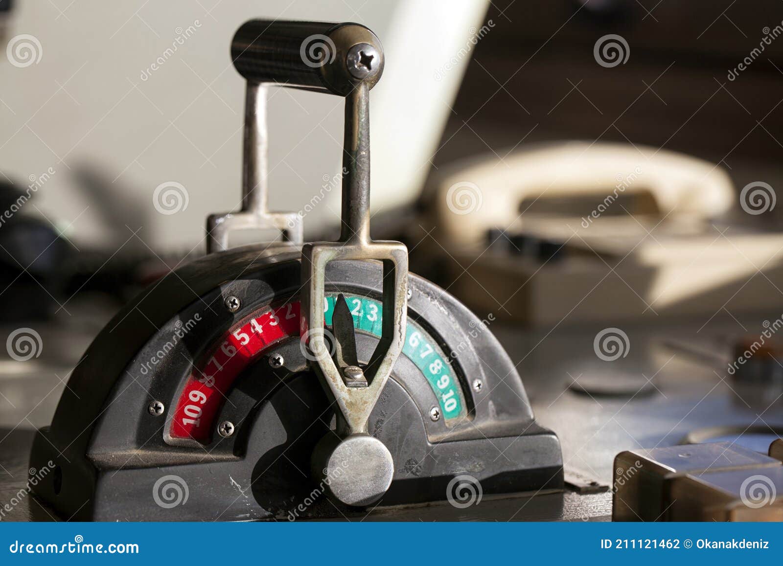 Speed Lever in the Ship Control Room Stock Photo - Image of navigation ...