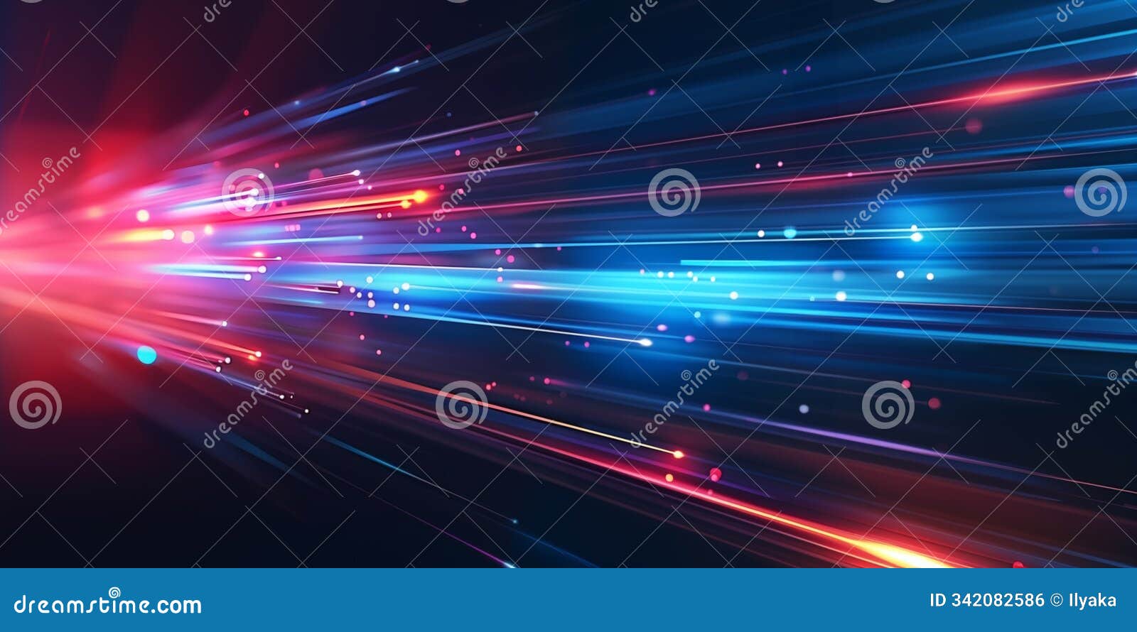 Speed Light Lines Motion Blur on Dark Background, Data Transfer ...