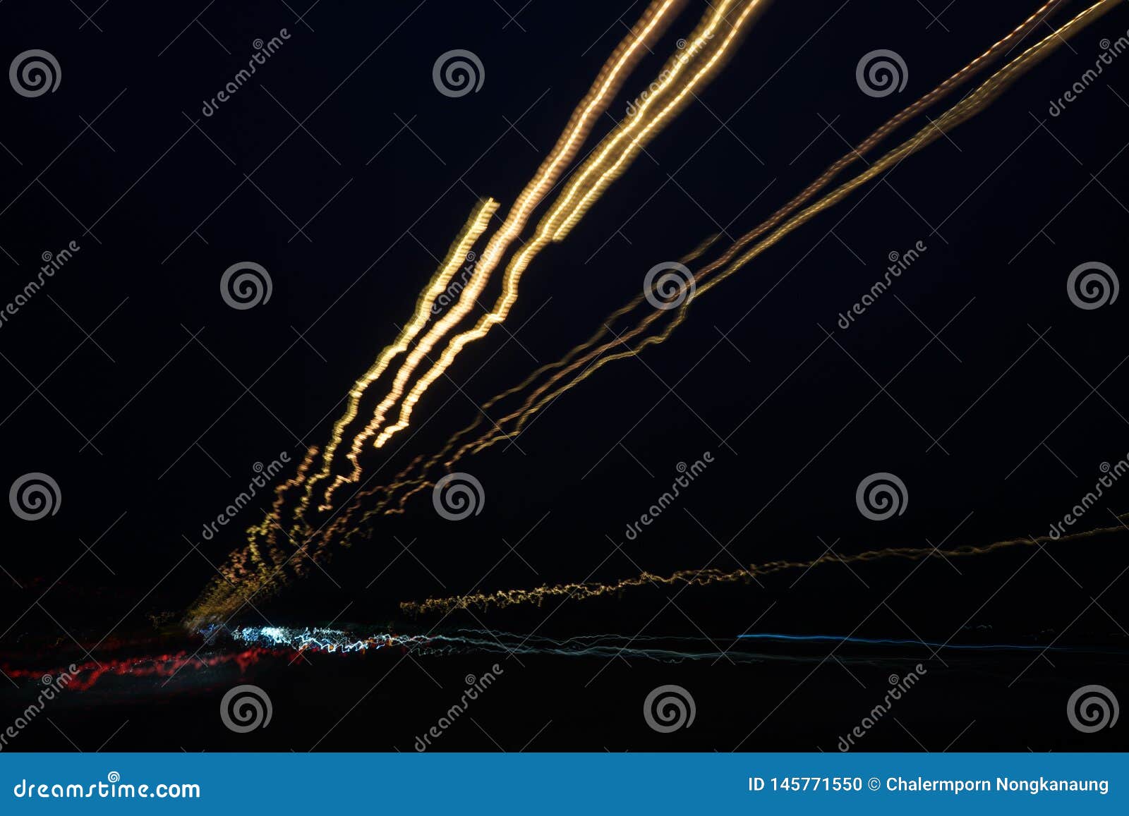 Speed Light on Motorway at Night. Stock Photo - Image of ontheway ...