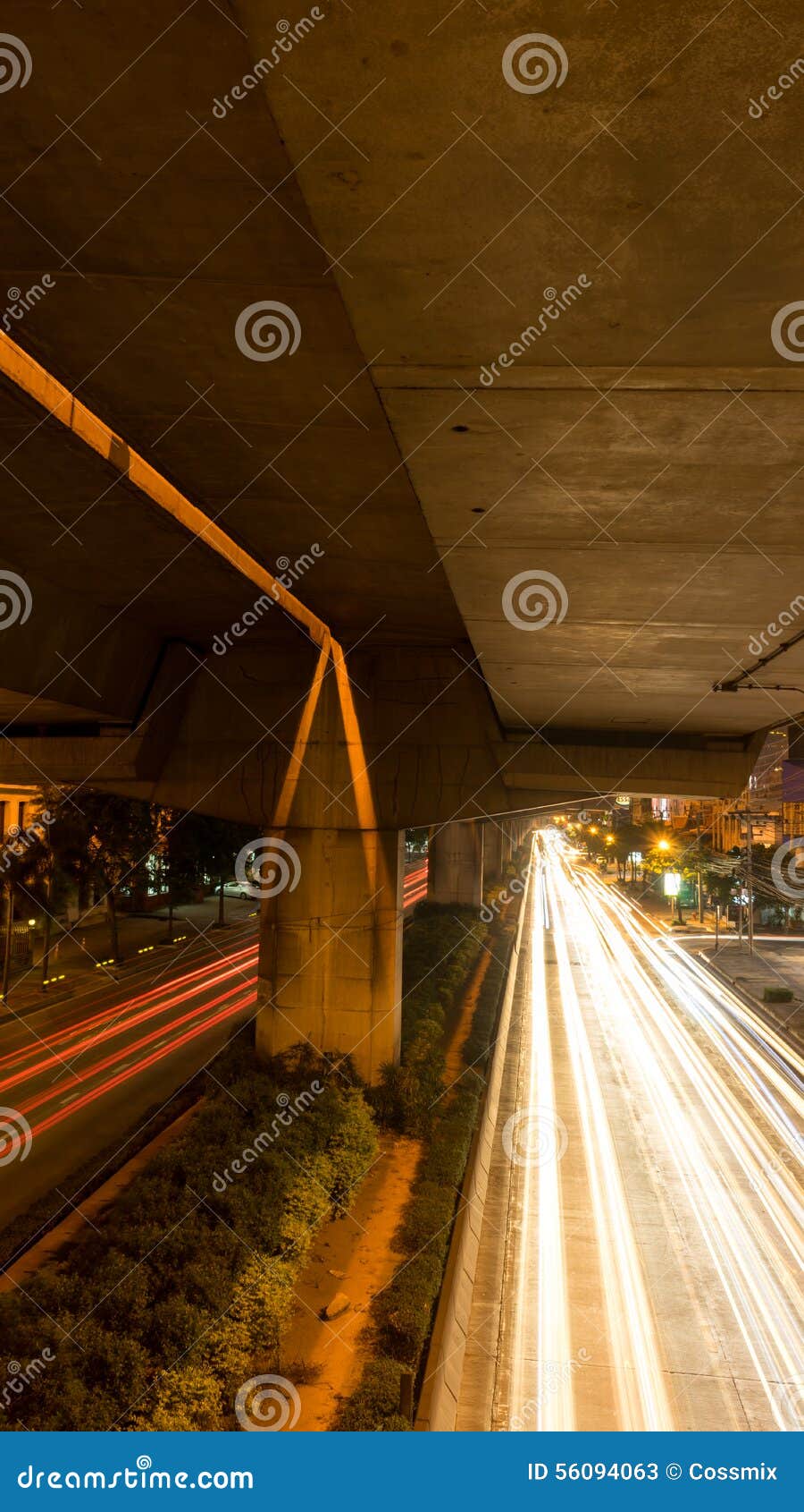 Speed Light on Street at Night in Bangkok ,Thailand Stock Image - Image ...