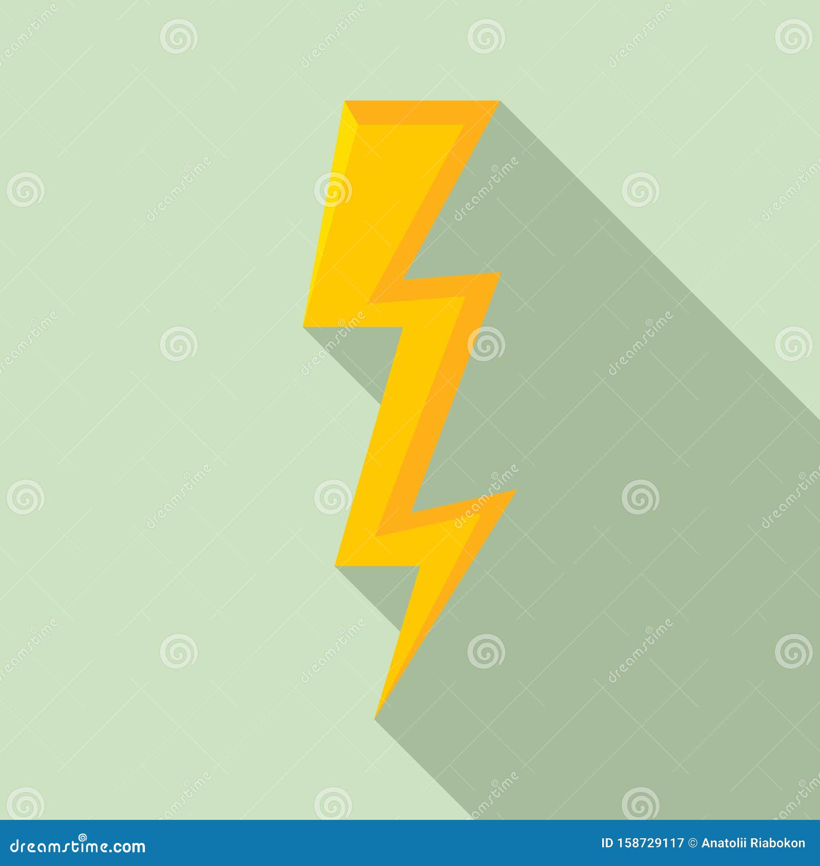 Speed Lightning Bolt Icon, Flat Style Stock Vector - Illustration of ...