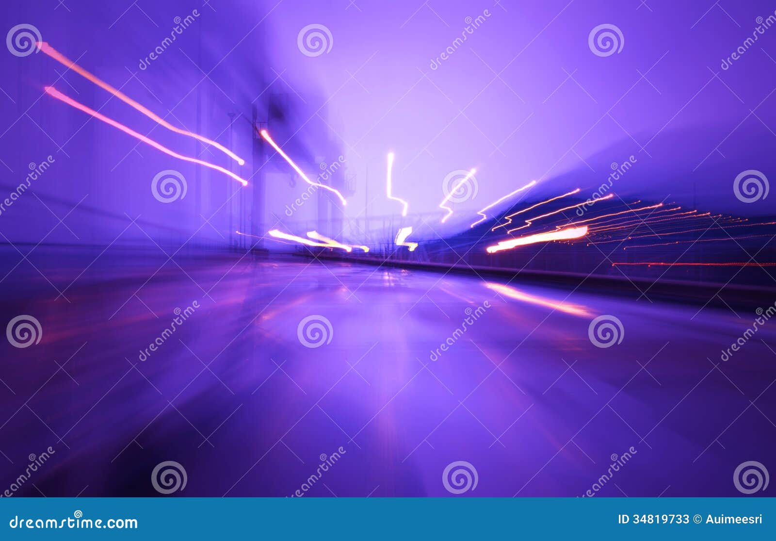 Speed lights stock image. Image of night, color, city - 34819733