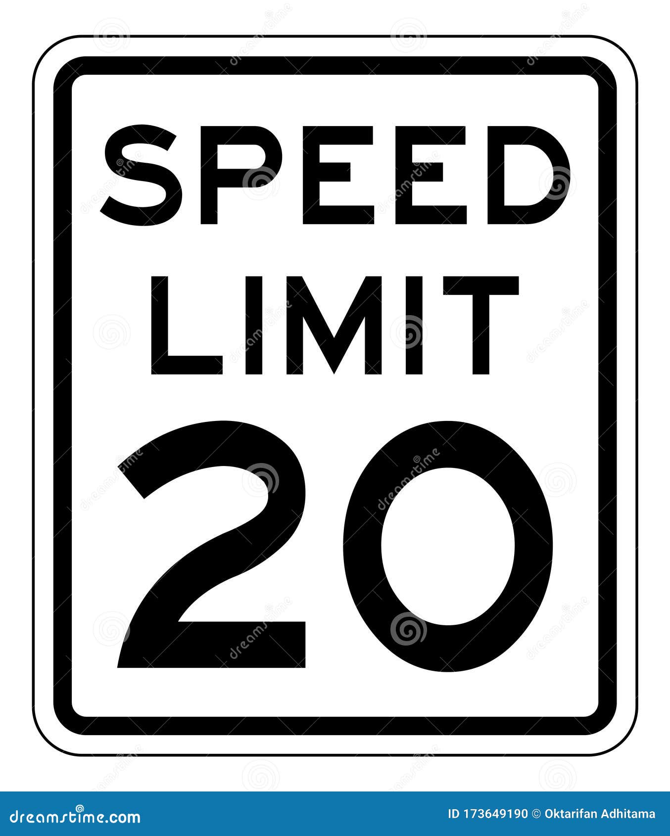 Speed Limit Sign stock vector. Illustration of board - 173649190