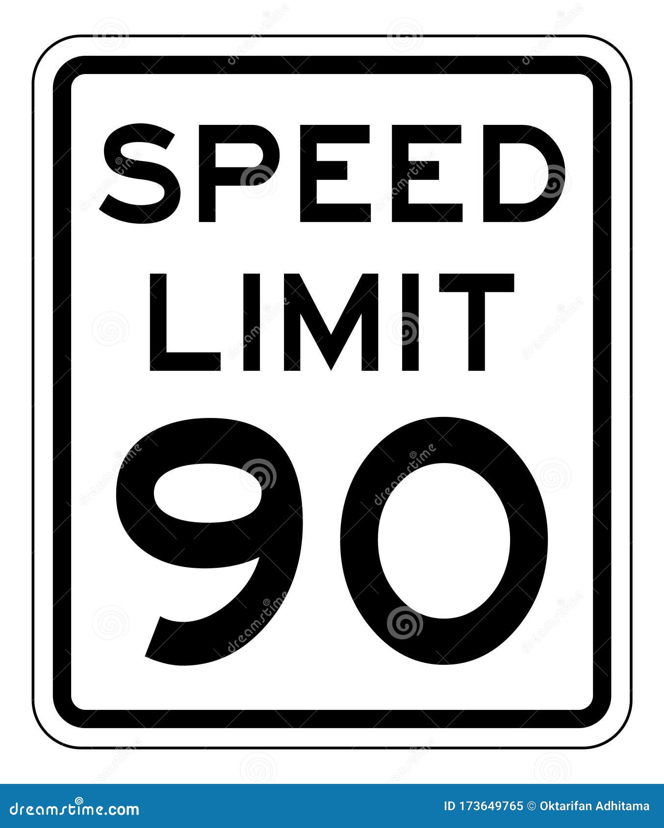 Speed Limit Sign stock vector. Illustration of notice - 173649765