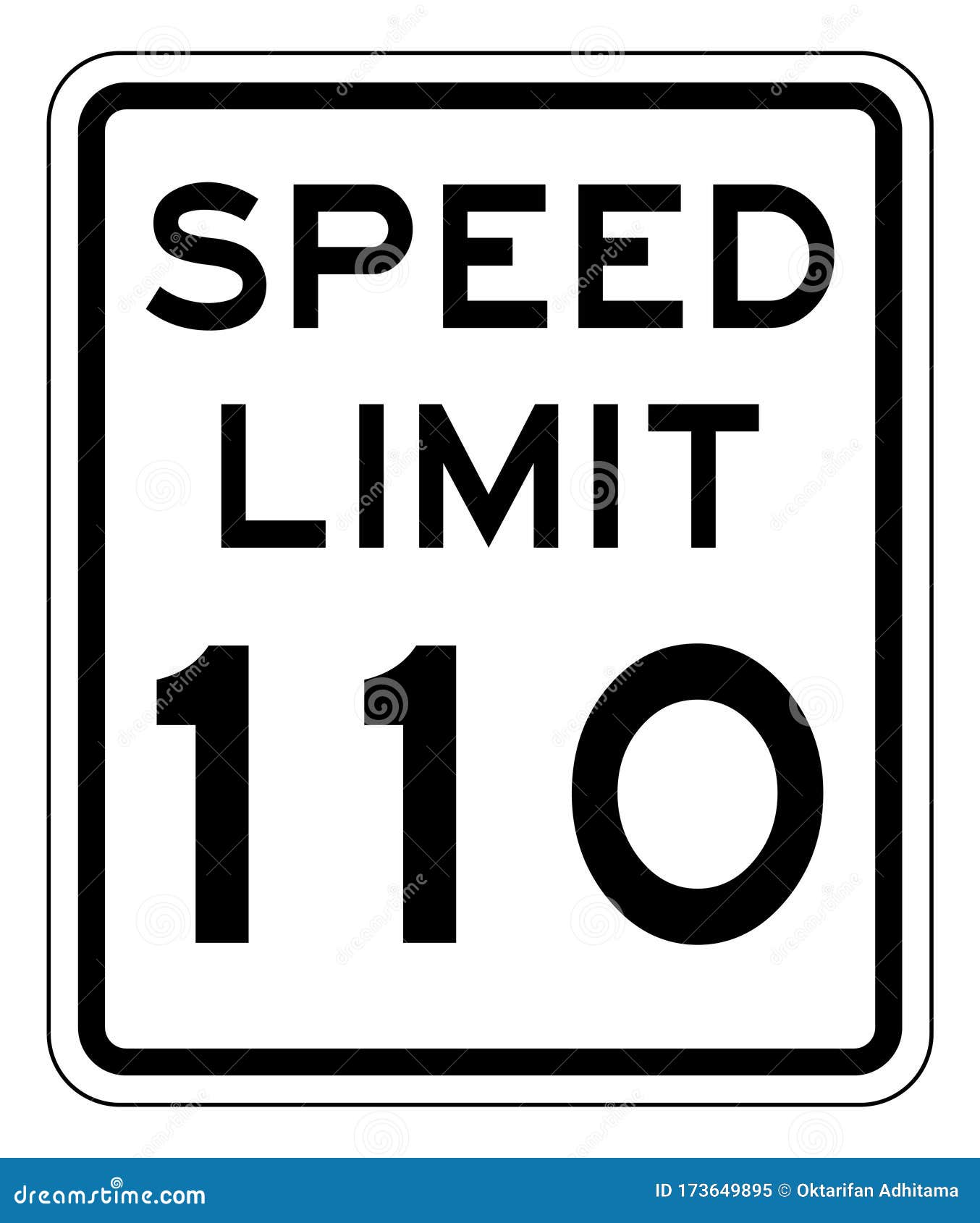 Speed Limit Sign stock vector. Illustration of clean - 173649895