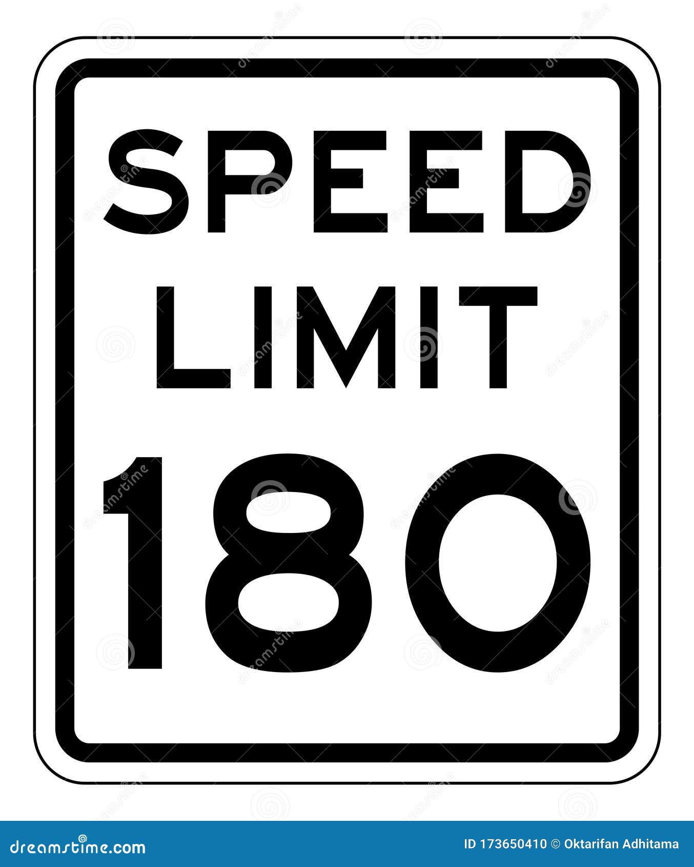 Speed Limit Sign stock vector. Illustration of board - 173650410