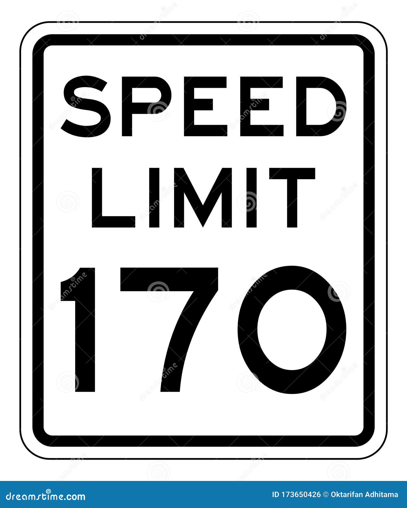Speed Limit Sign stock vector. Illustration of directional - 173650426