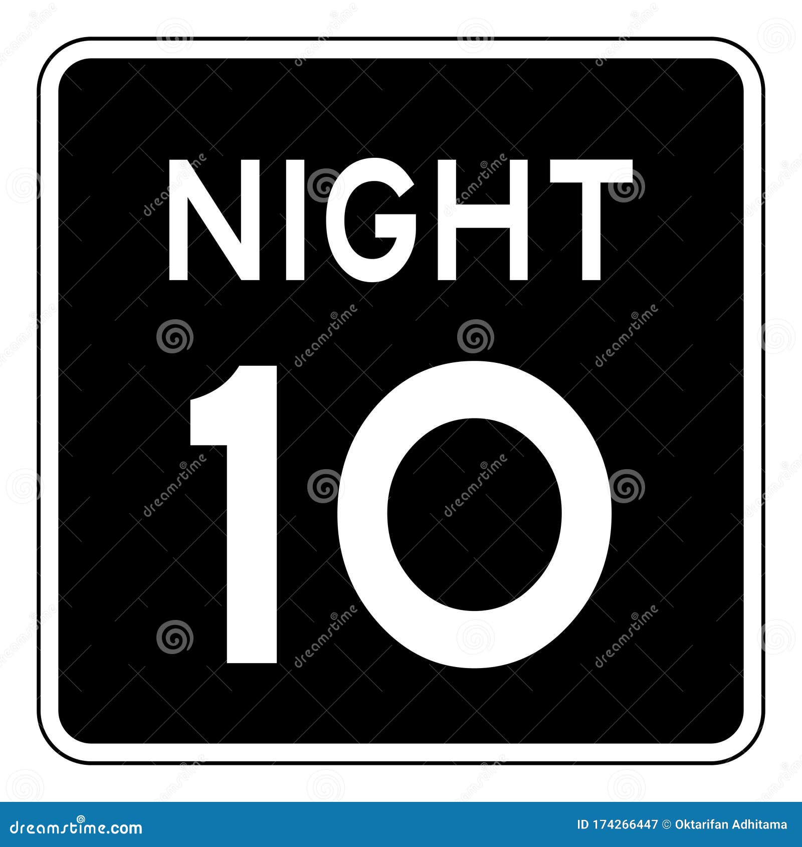 Night Speed Limit Mph Sign Cartoon Vector | CartoonDealer.com #174267423