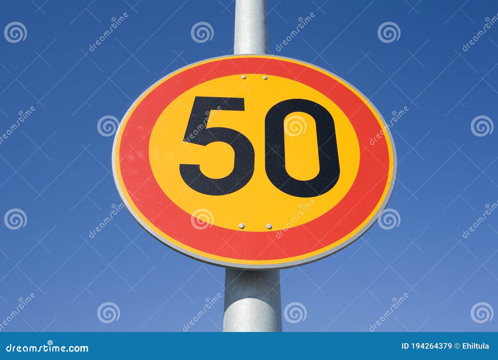 Speed limit 50 stock image. Image of restriction, limited - 194264379