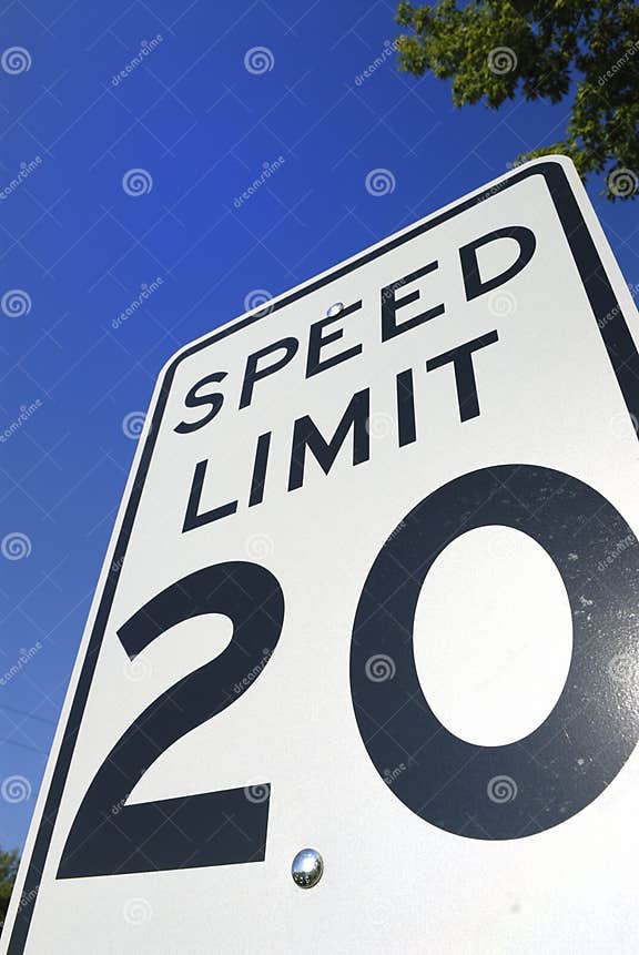 Speed Limit 20 Sign stock image. Image of speed, stop - 2651597