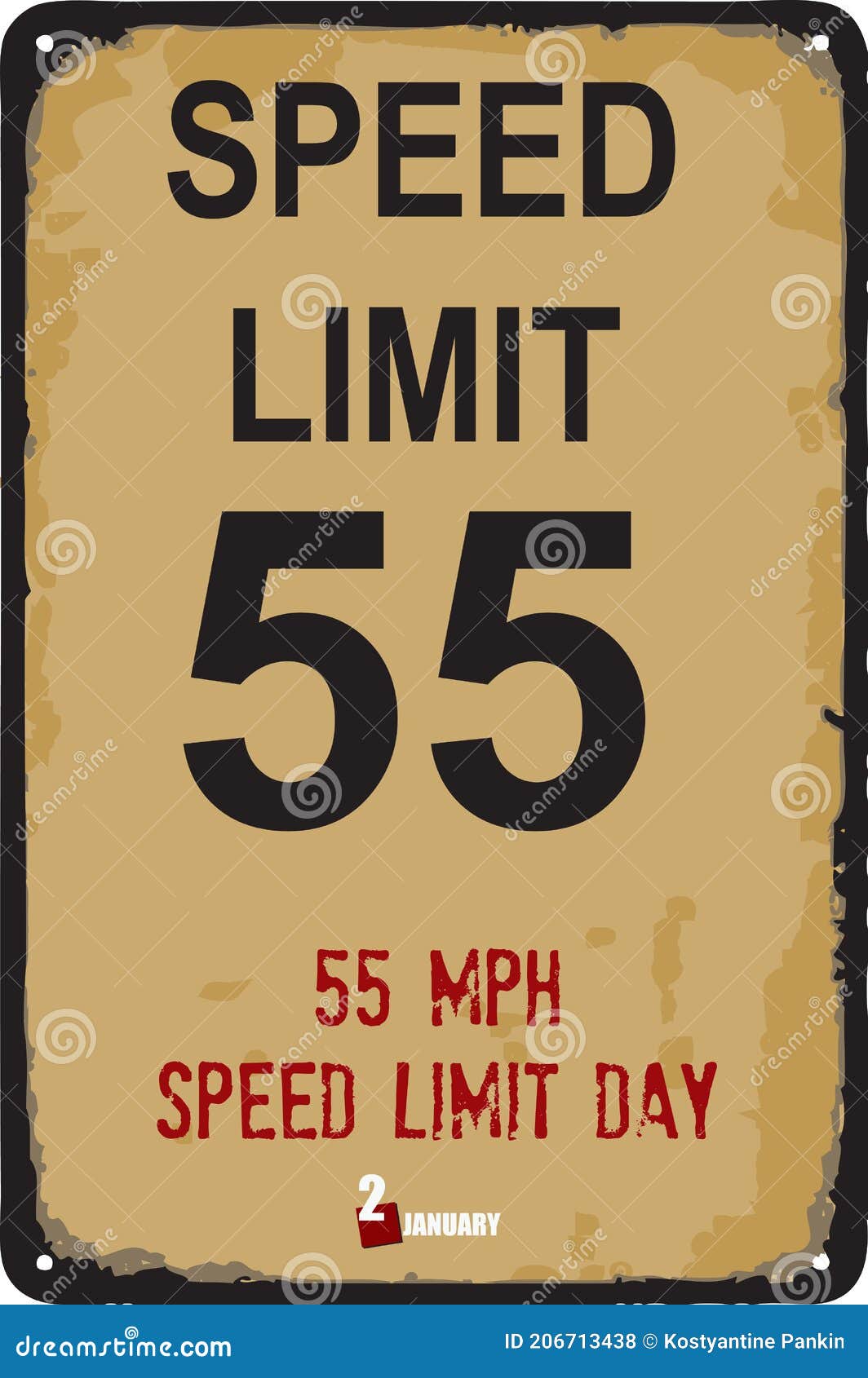 Speed Limit Day stock vector. Illustration of national - 206713438