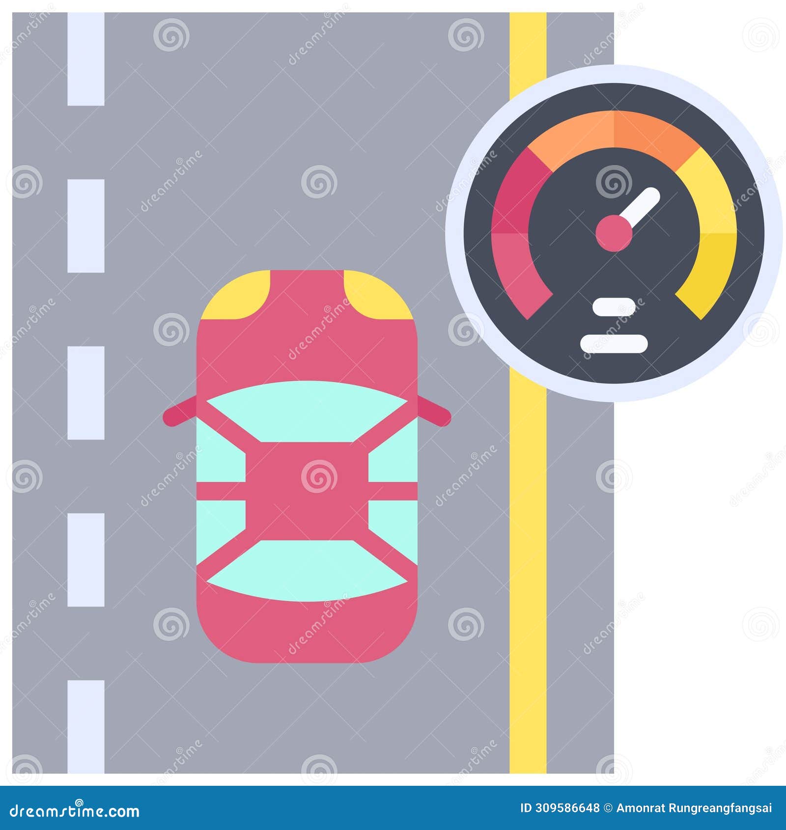 Speed Limit Flat Icon, Car Accident and Safety Related Vector ...