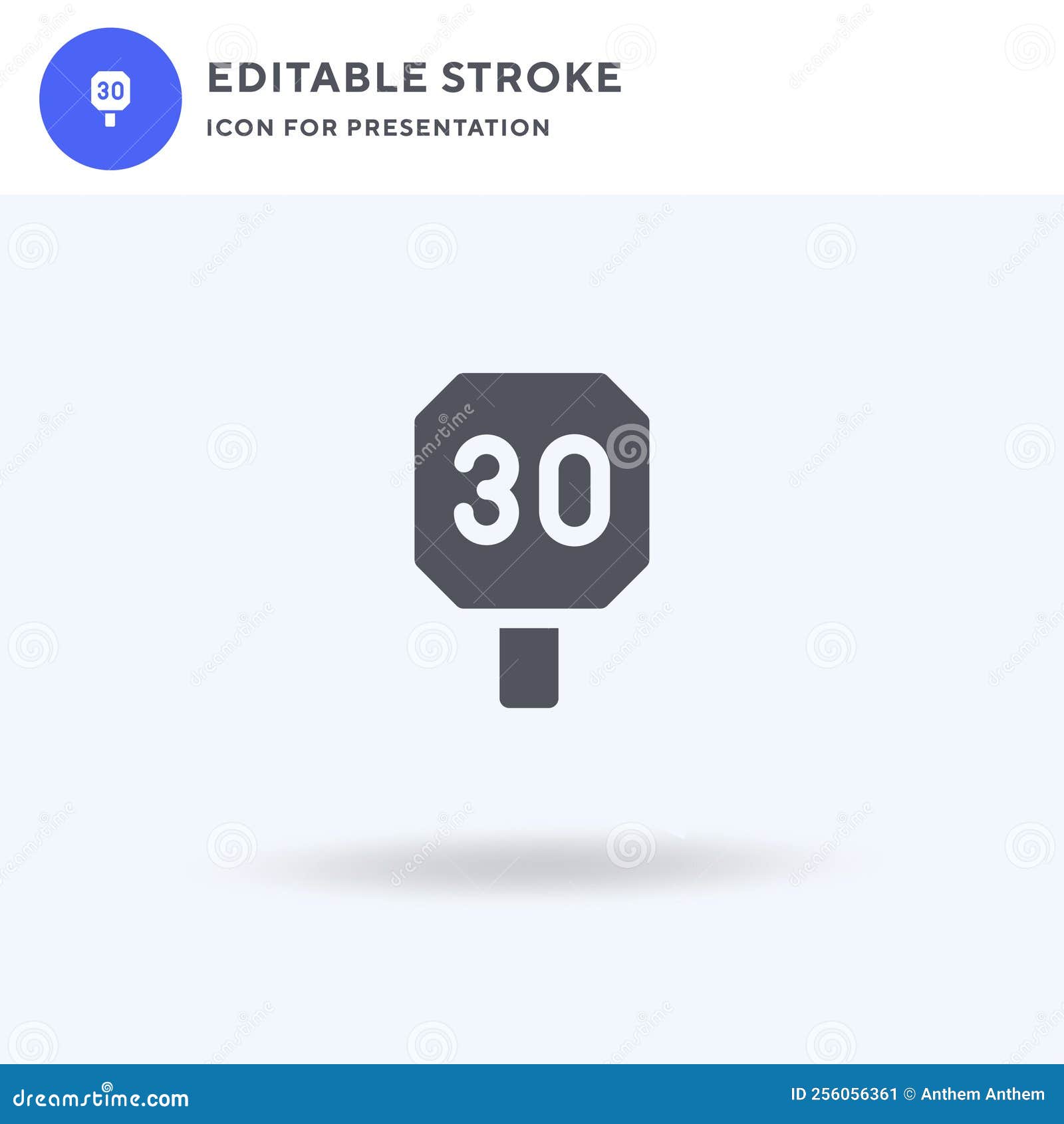 Speed Limit Icon Vector, Filled Flat Sign, Solid Pictogram Isolated on ...