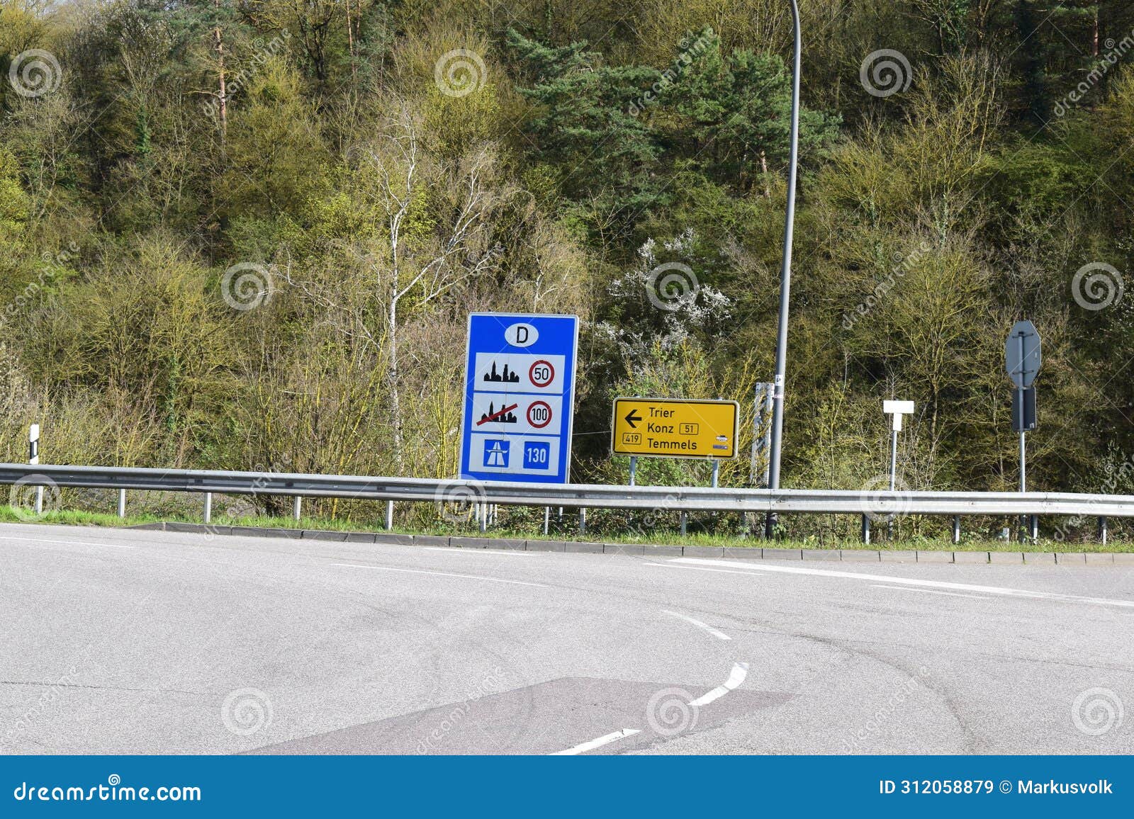 Border sign into Germany stock image. Image of town - 312058879