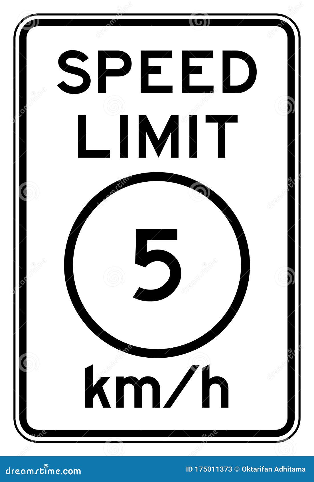 Speed Limit Kph Sign stock vector. Illustration of isolated - 175011373