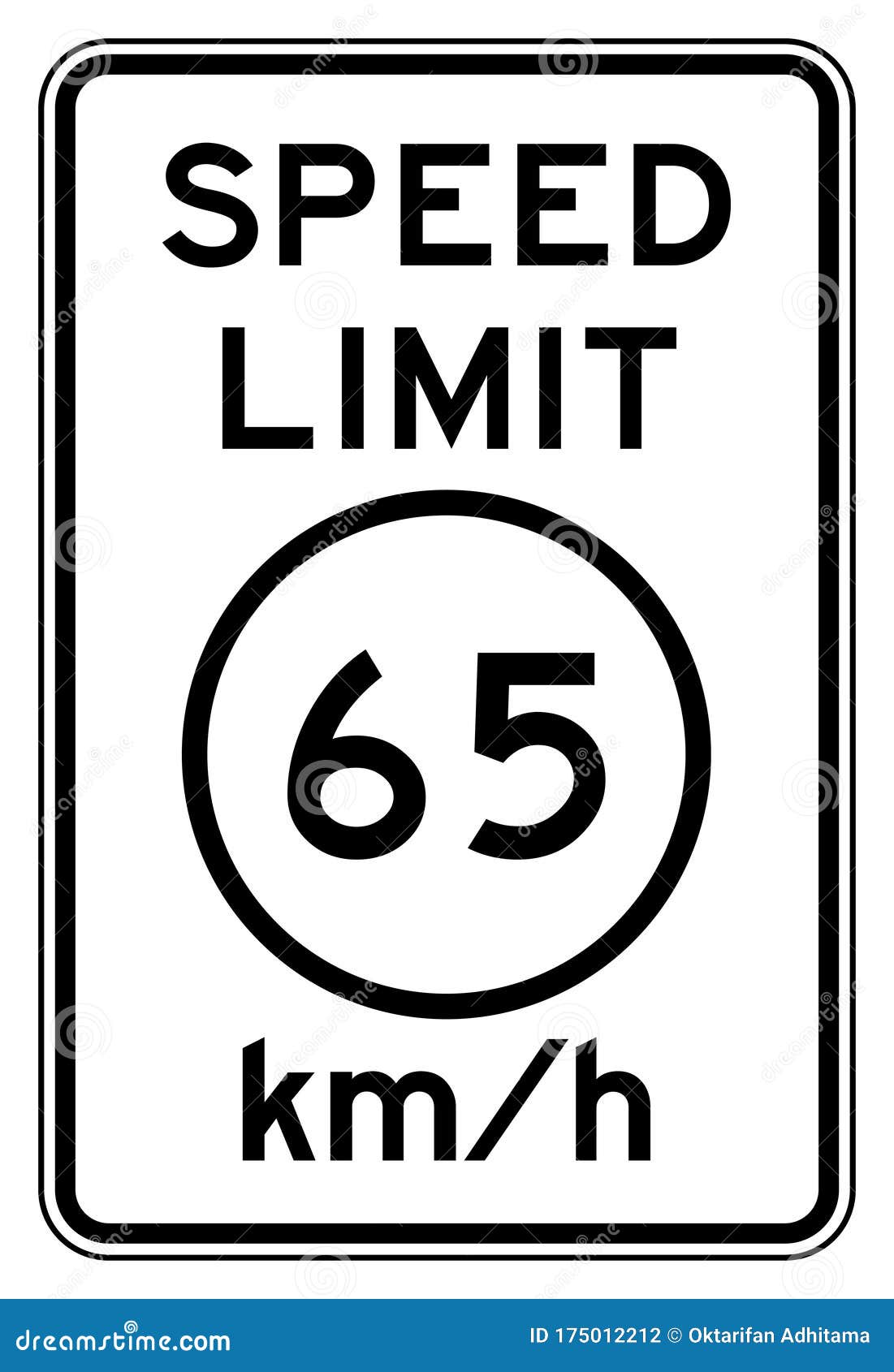 Speed Limit Kph Sign stock vector. Illustration of drive - 175012212