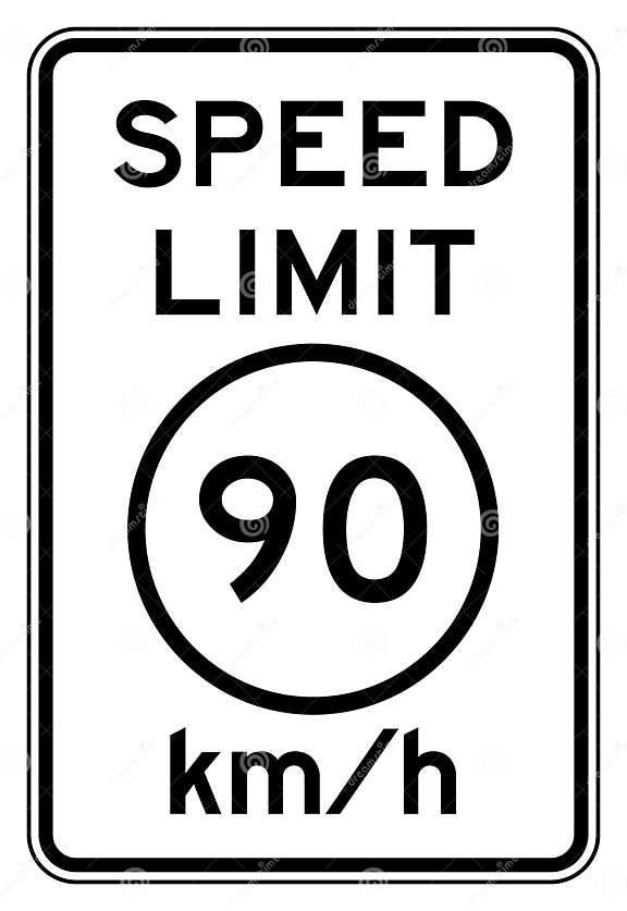 Speed Limit Kph Sign stock vector. Illustration of panel - 175012381