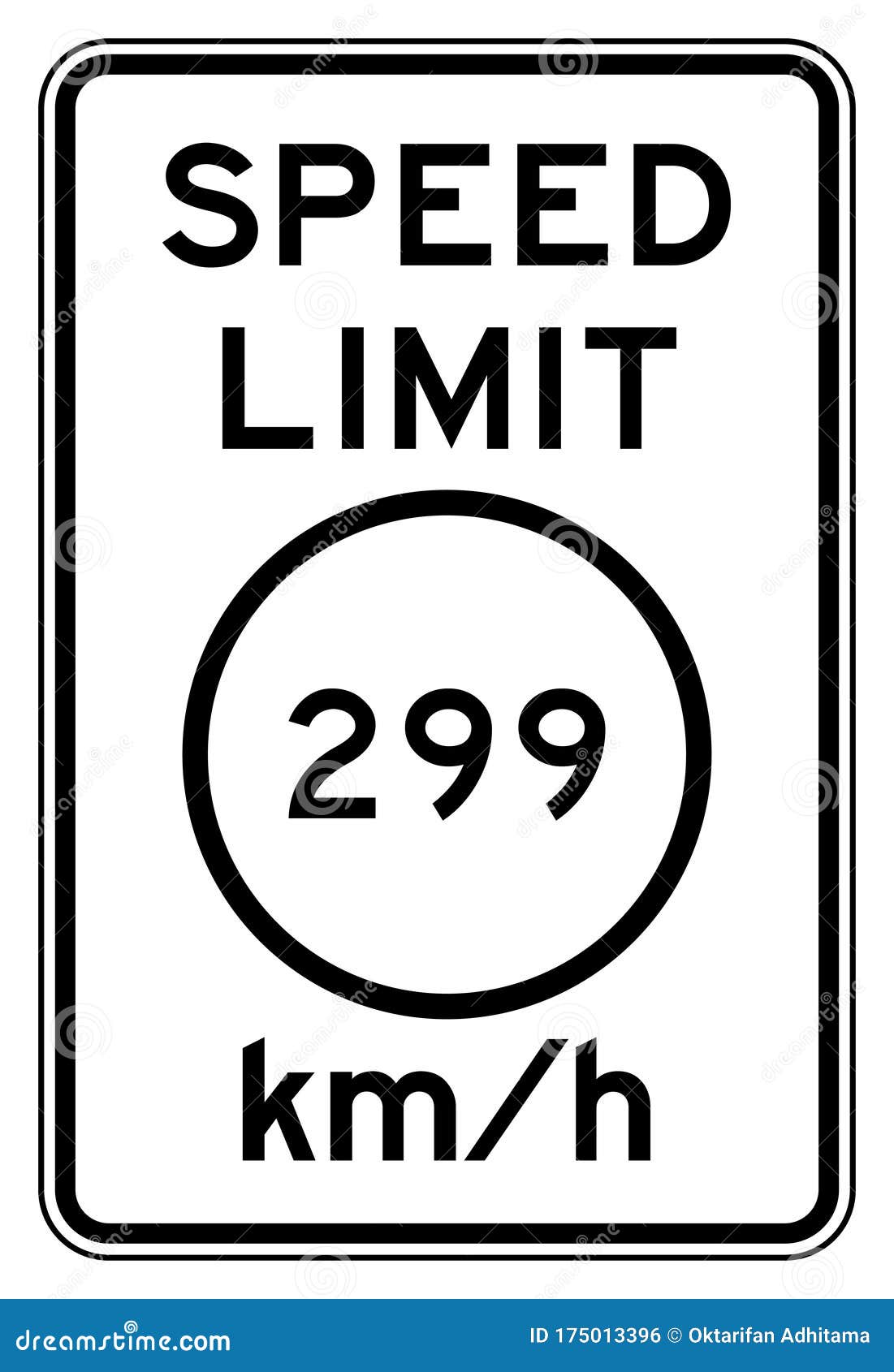 Speed Limit Kph Sign stock vector. Illustration of graphic - 175013396