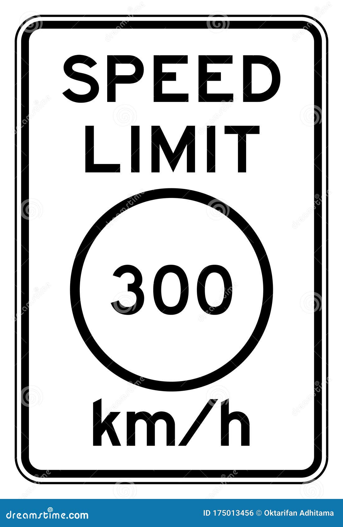 Speed Limit Kph Sign stock vector. Illustration of high - 175013456