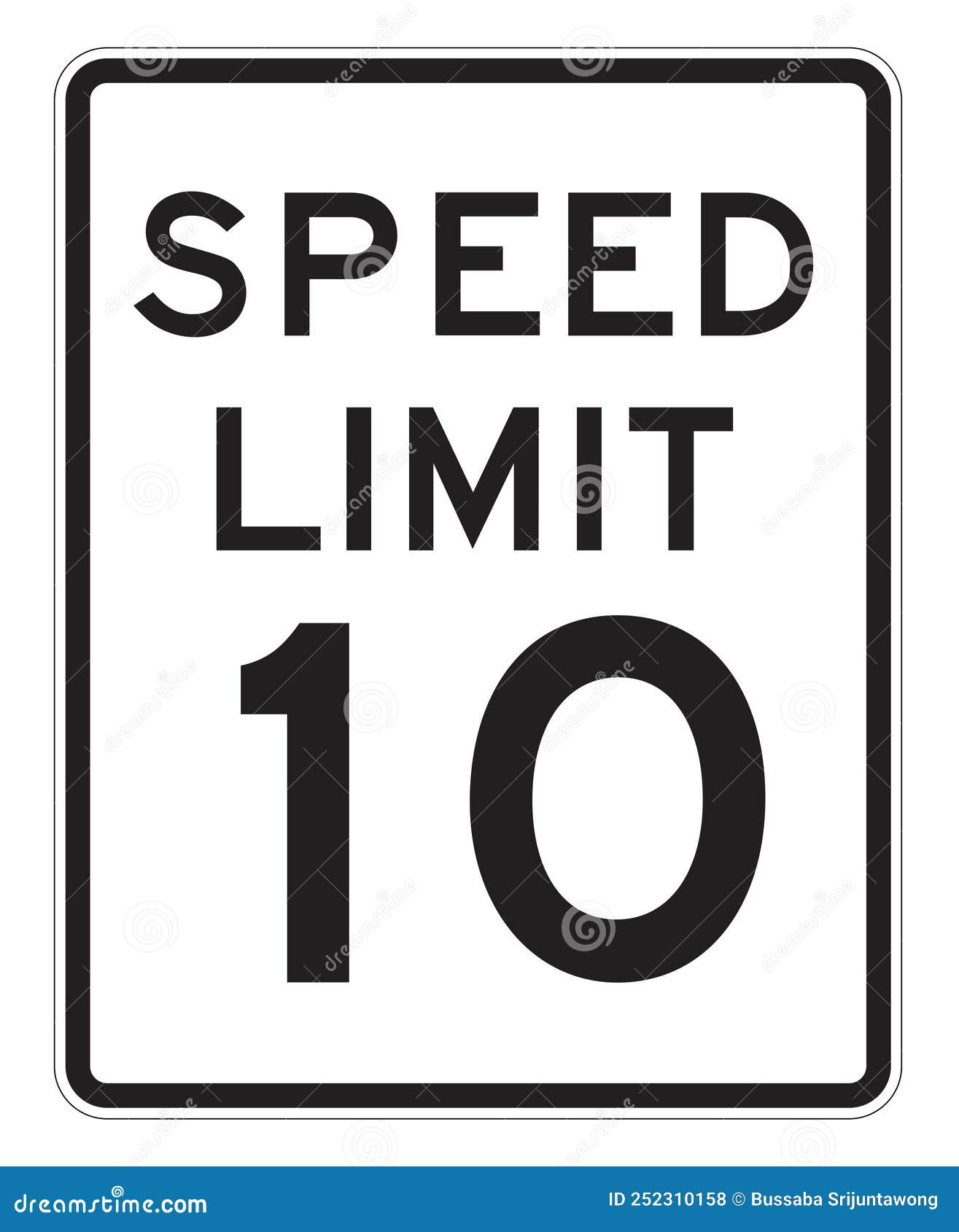Speed Limit 10 stock illustration. Illustration of limit - 252310158