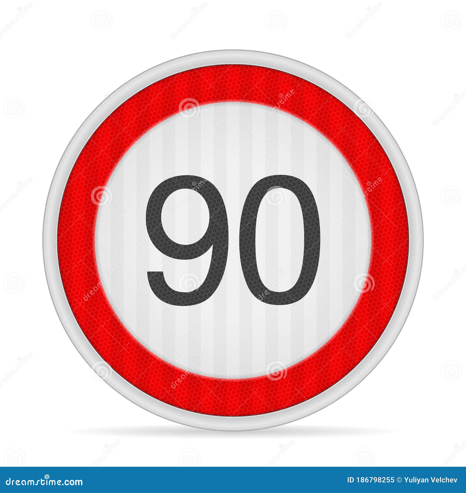 Speed limit road sign stock vector. Illustration of safety - 186798255