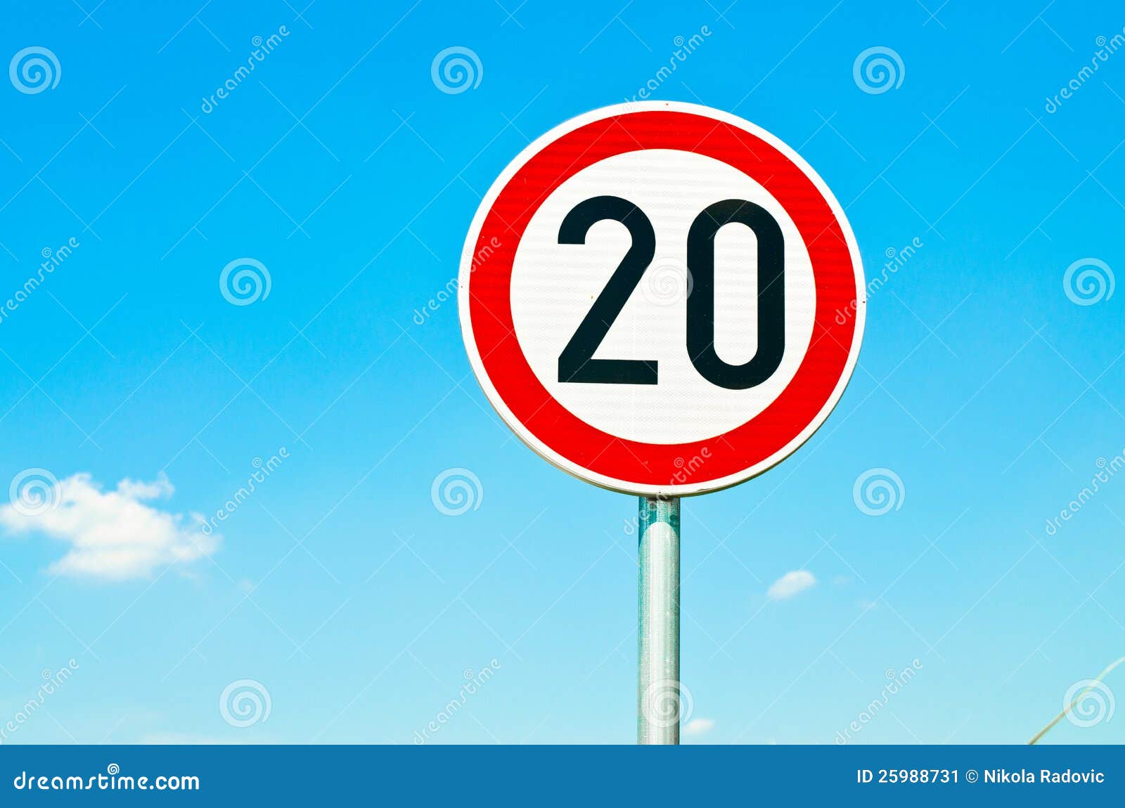 Speed limit sign stock image. Image of pole, modern, danger - 25988731