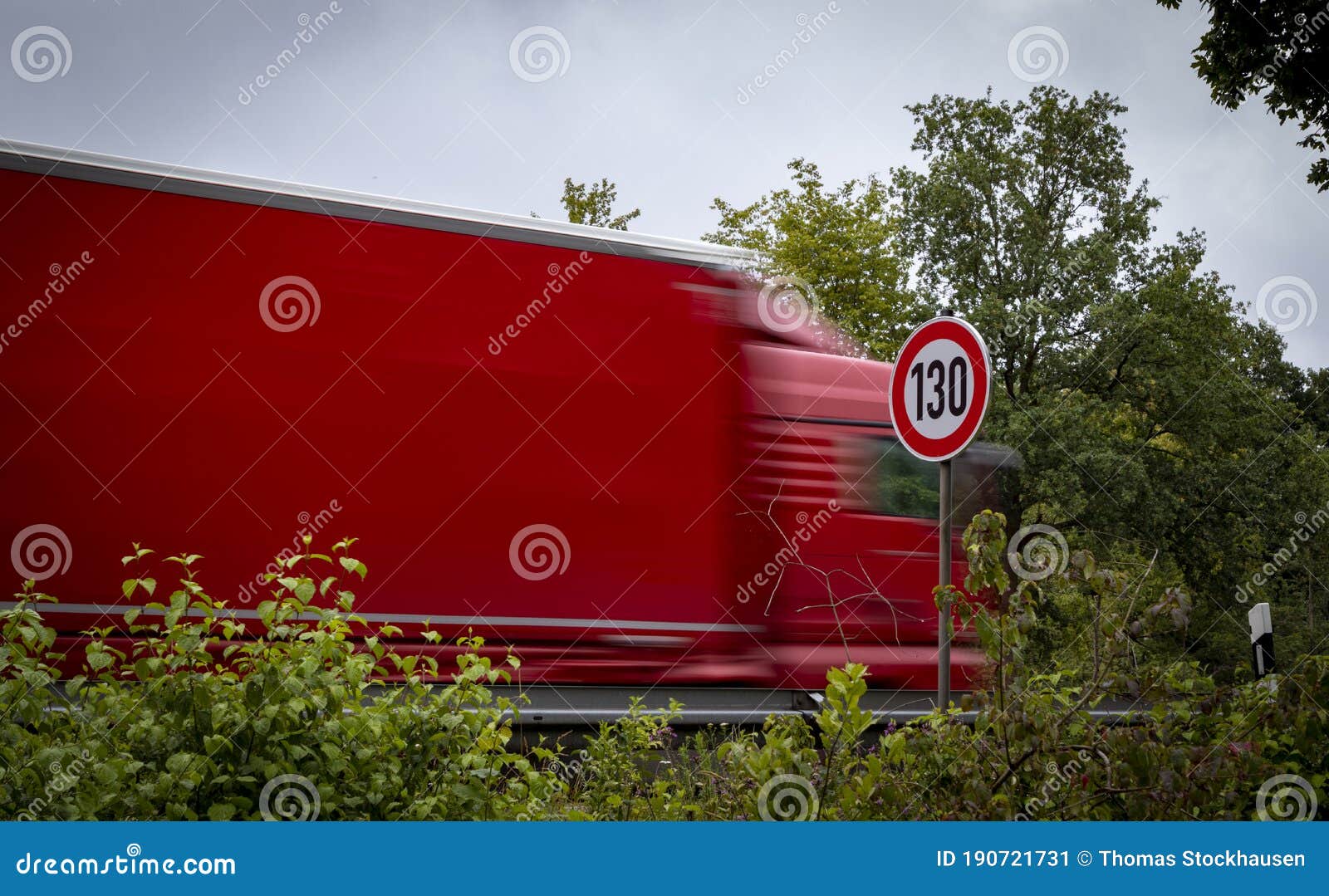 Speed Limit Sign 130 at Autobahn, Highway Germany Stock Image - Image ...