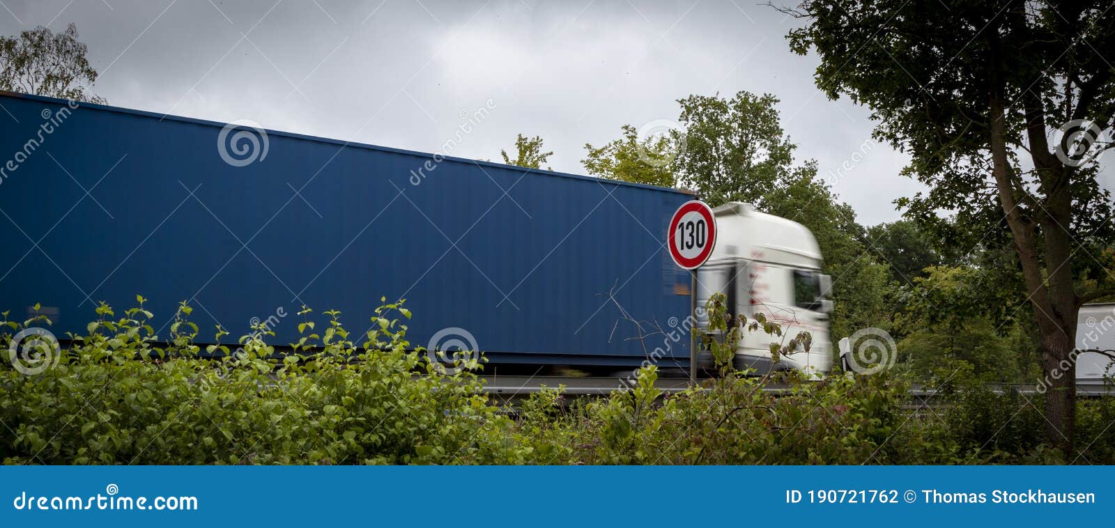 Speed Limit Sign 130 at Autobahn, Highway Germany Editorial Photography ...
