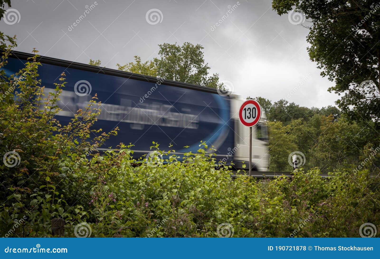 Speed Limit Sign 130 at Autobahn, Highway Germany Editorial Stock Photo ...