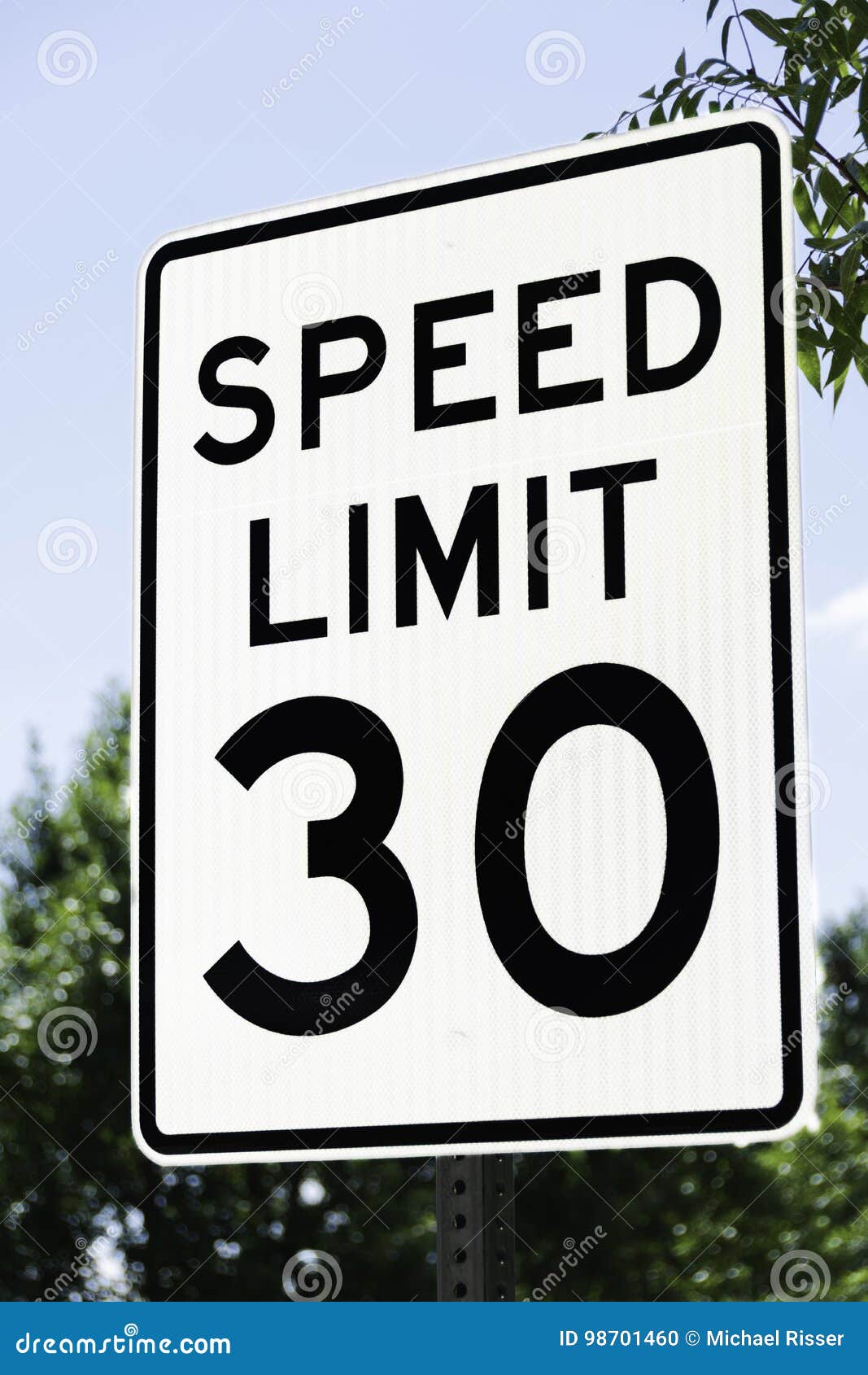 Speed Limit 30 Sign stock photo. Image of green, addison - 98701460