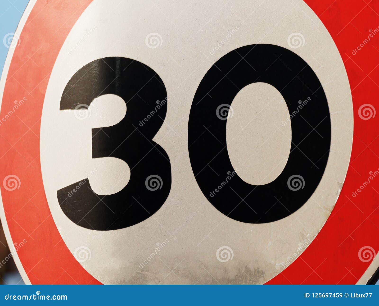 30 Speed Limit Sign Closeup Stock Image - Image of sign, warning: 125697459