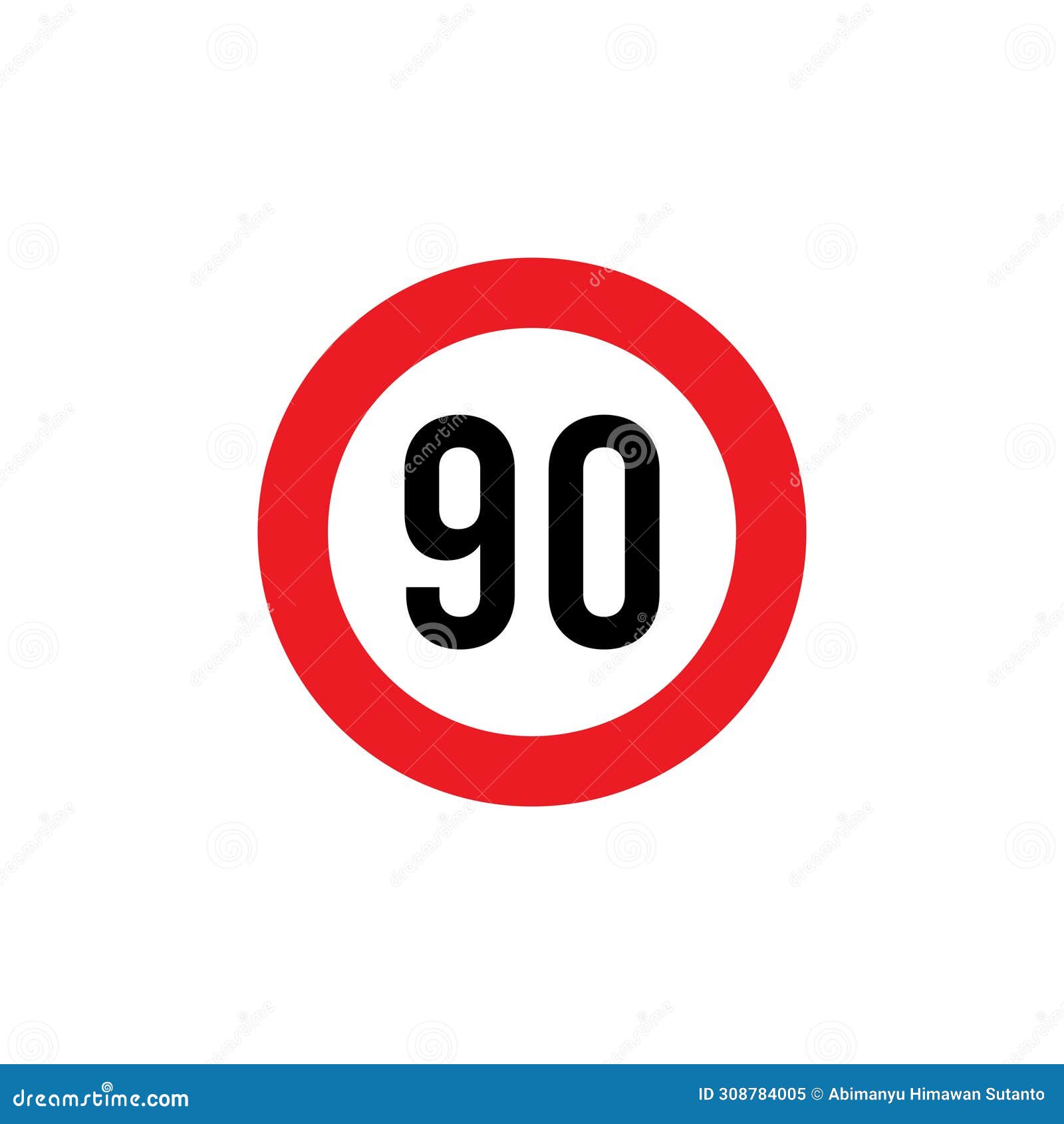 Speed Limit Sign Icon Vector Stock Vector - Illustration of sign, road ...