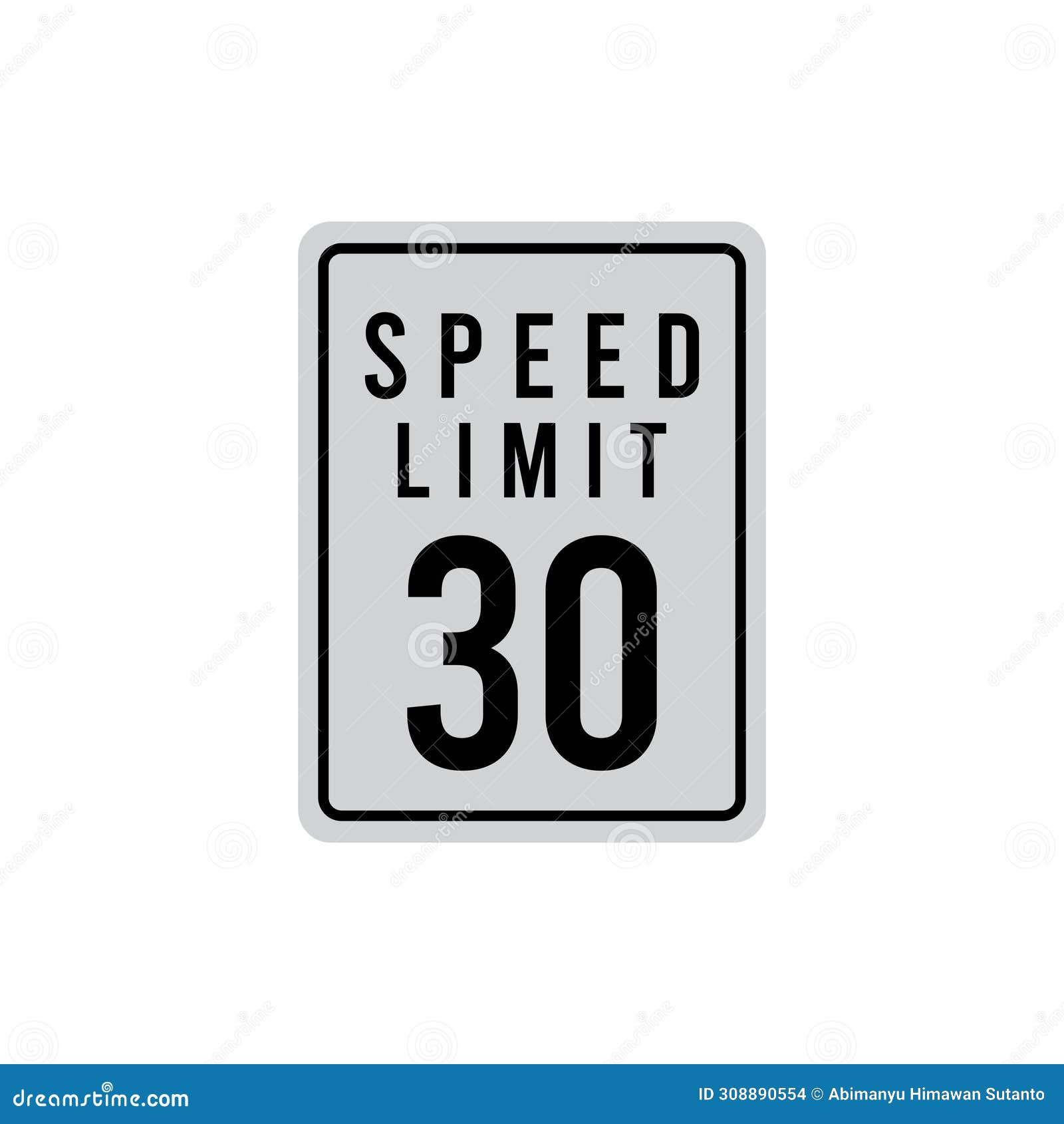 Speed Limit Sign Icon Vector Stock Vector - Illustration of vector ...