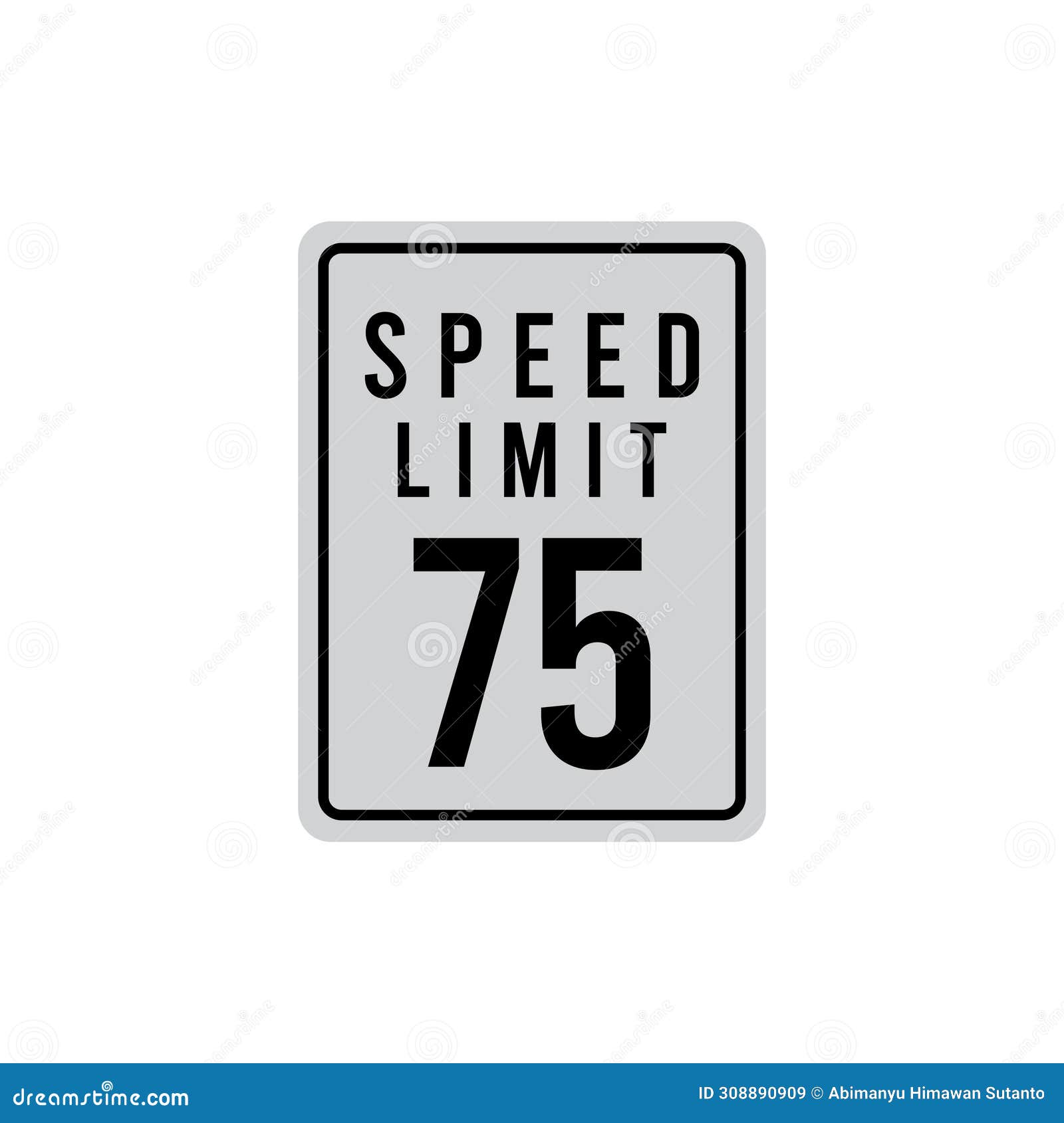 Speed Limit Sign Icon Vector Stock Vector - Illustration of roadsign ...