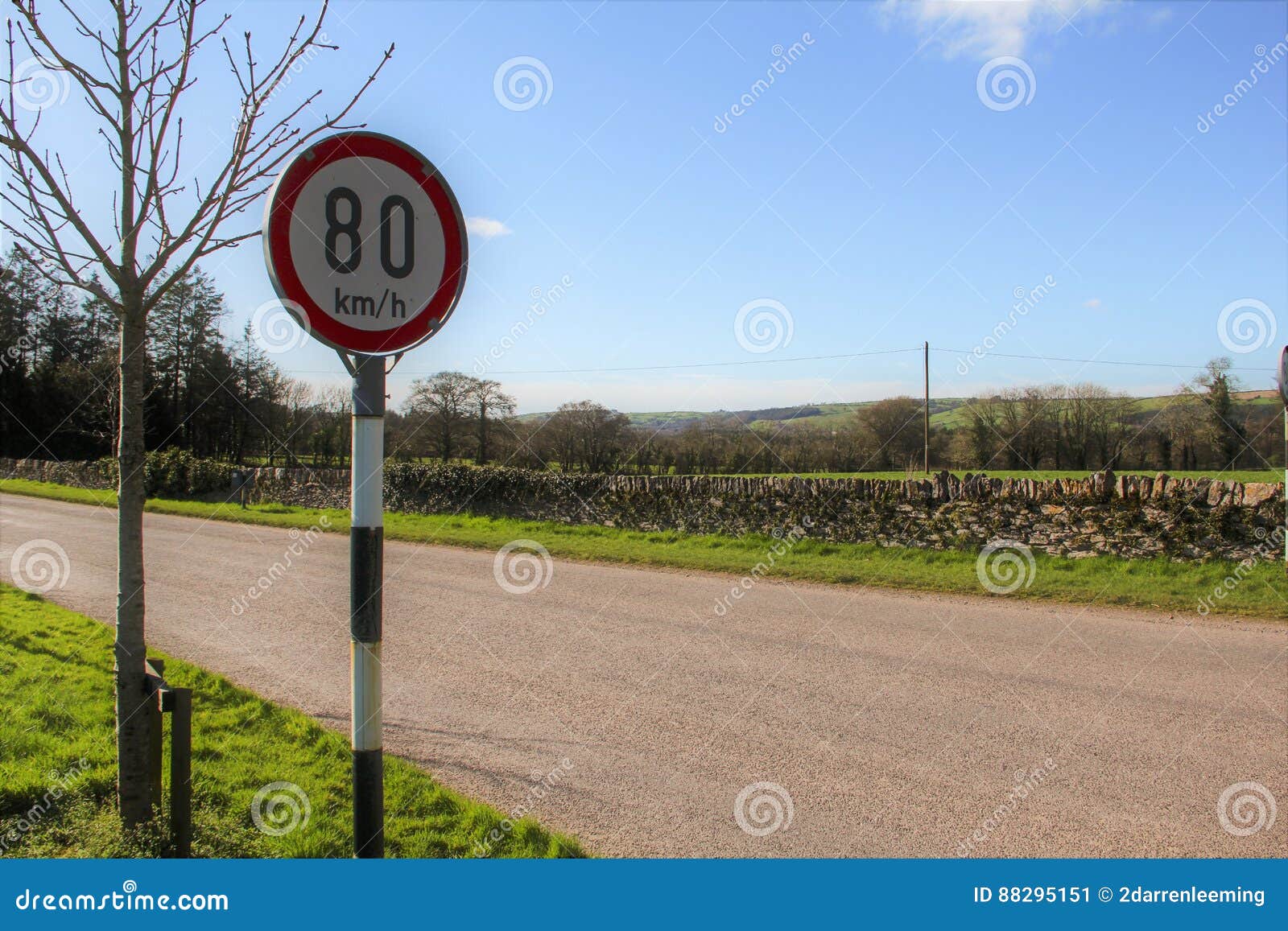 Speed limit sign Ireland stock image. Image of lane, highway - 88295151