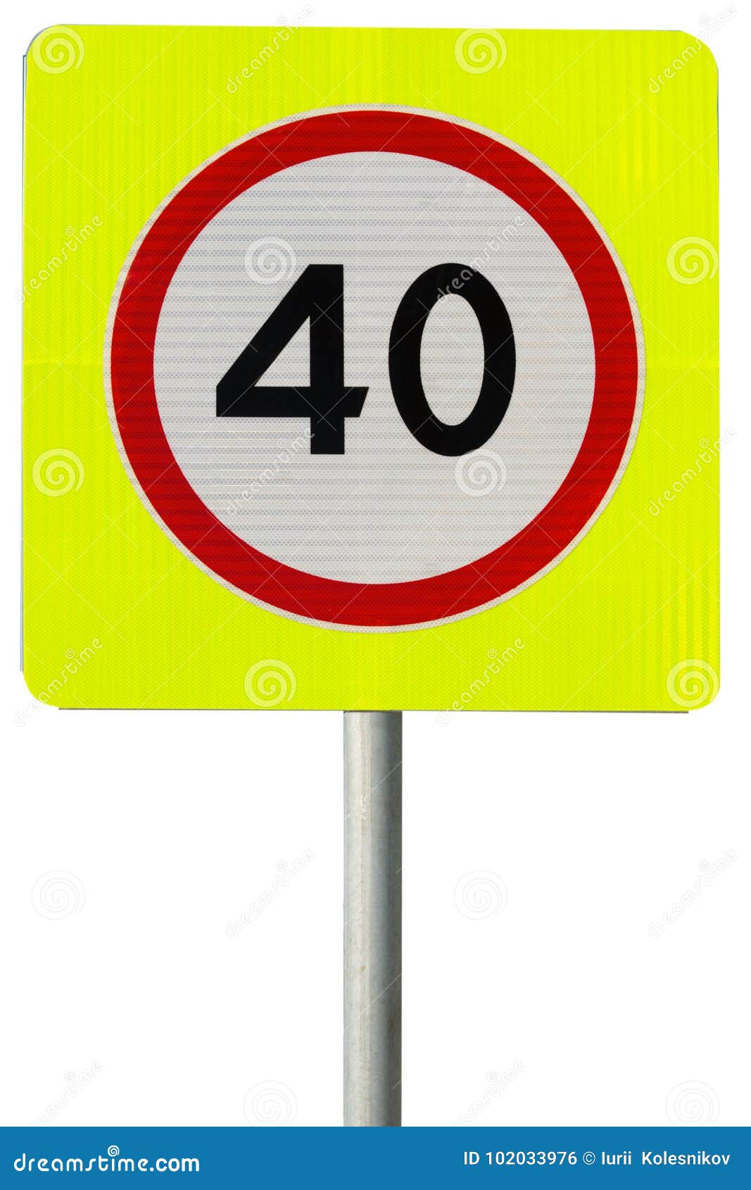40 speed limit sign stock photo. Image of reflection - 102033976