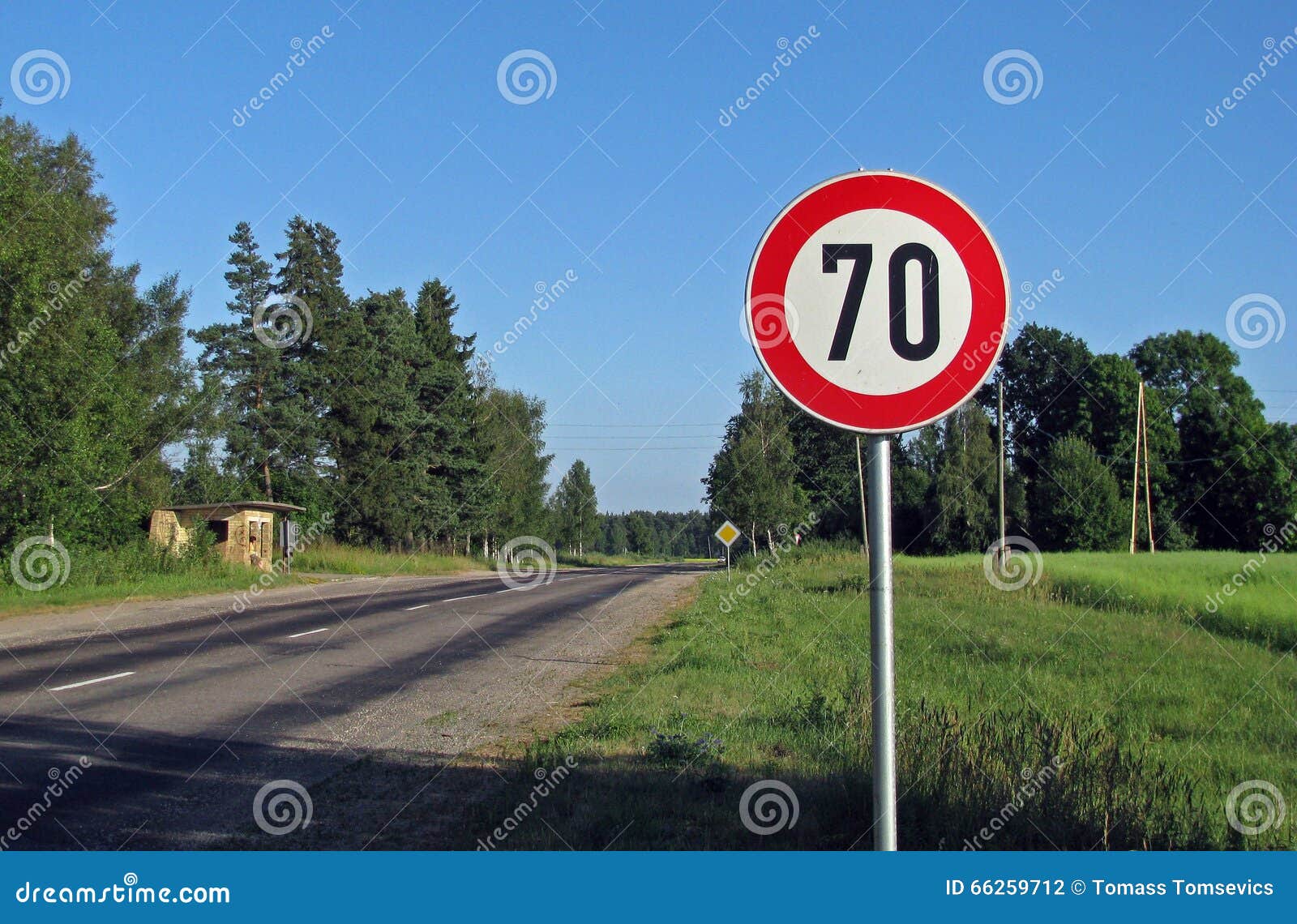 Speed limit sign stock photo. Image of rural, blue, limit - 66259712