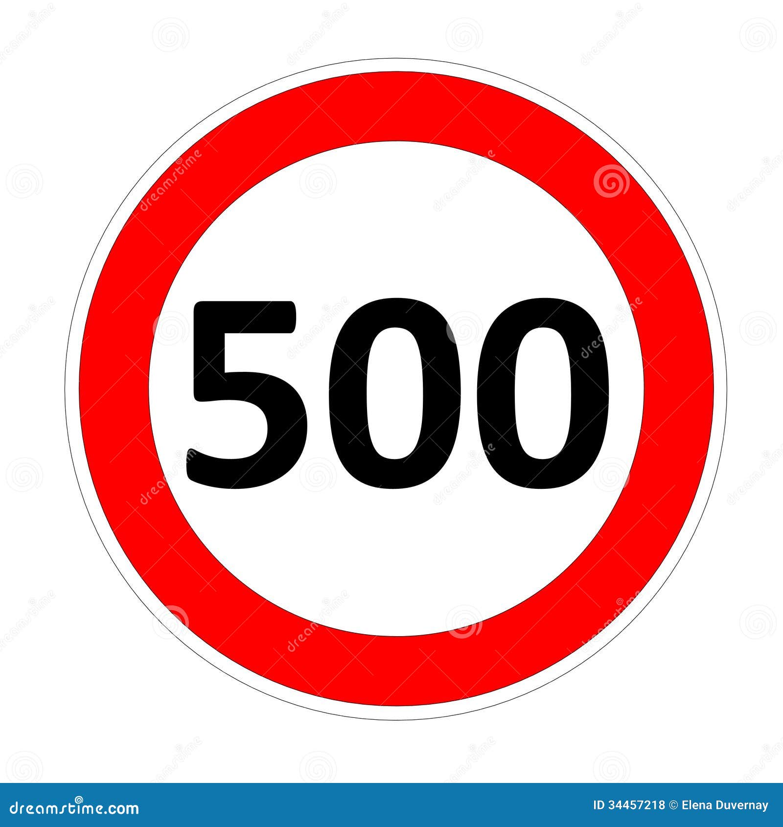Speed limit sign for 500 stock illustration. Illustration of highway ...