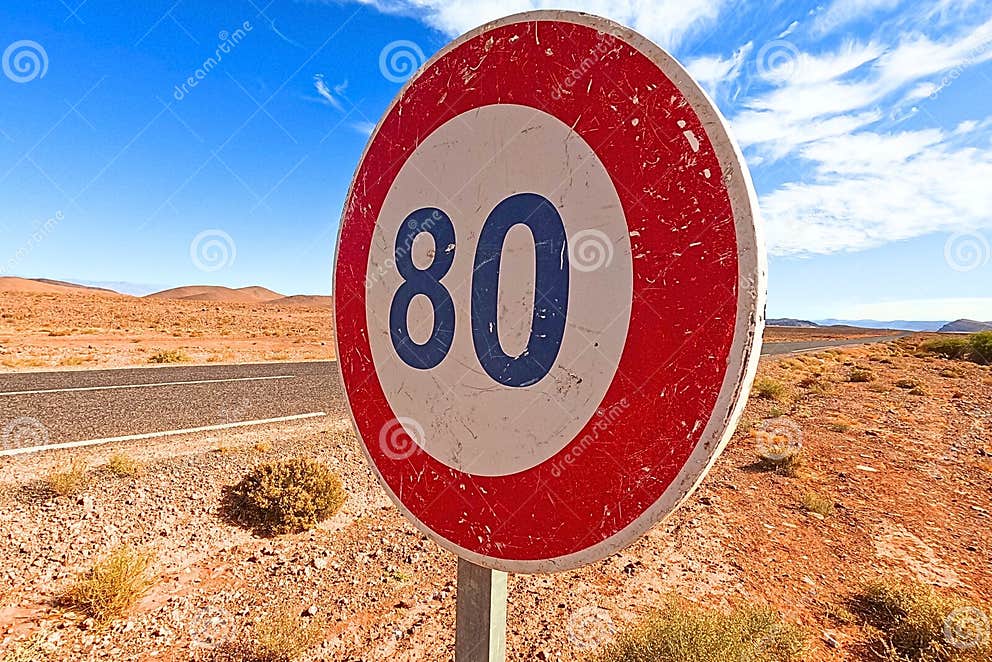 Speed Limit 80 Sign stock photo. Image of road, limit - 338236726