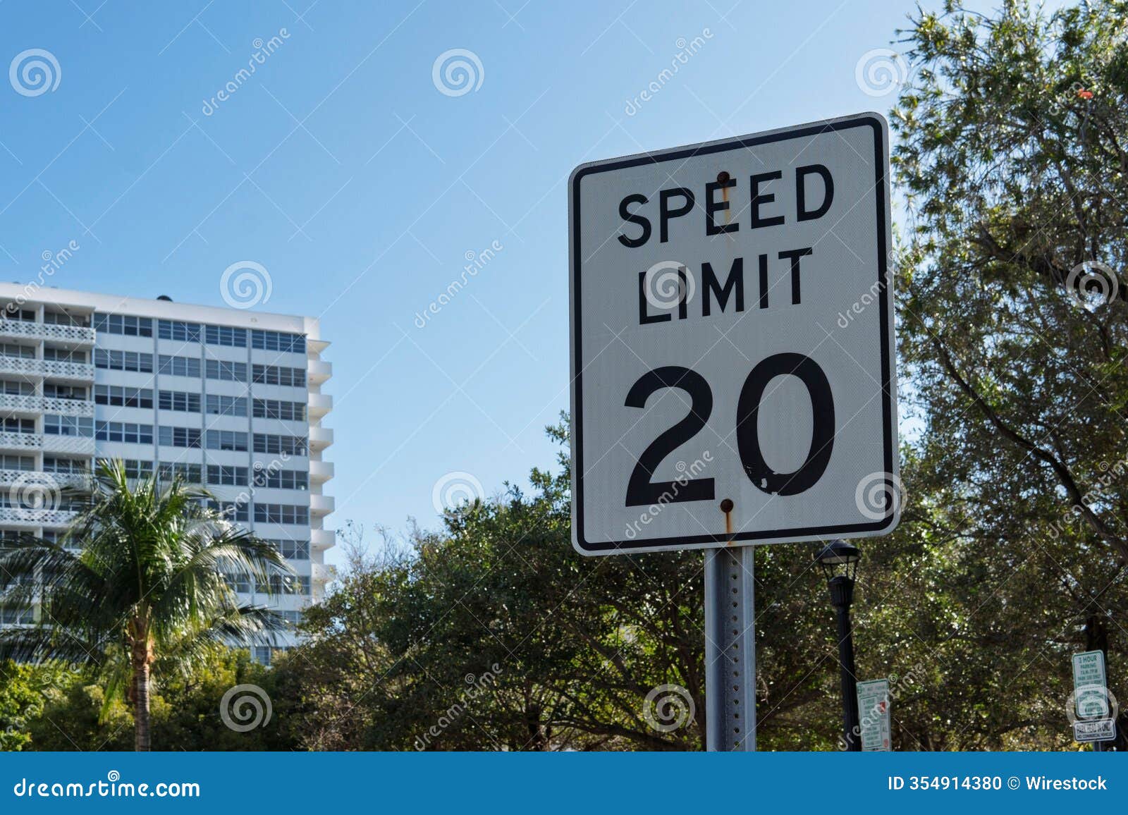 Speed Limit Sign with 20 Mph Limit Stock Photo - Image of mph20 ...