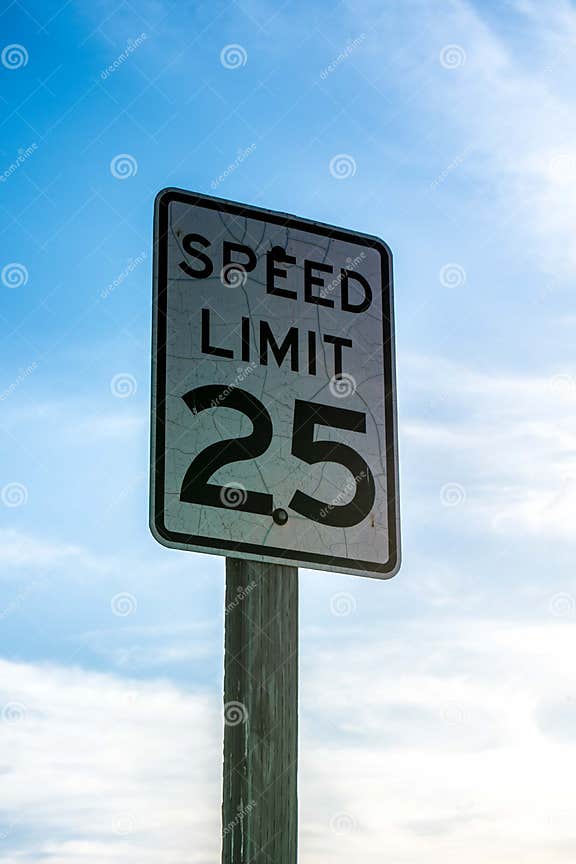 25 Speed Limit Sign stock image. Image of slow, country - 94933699