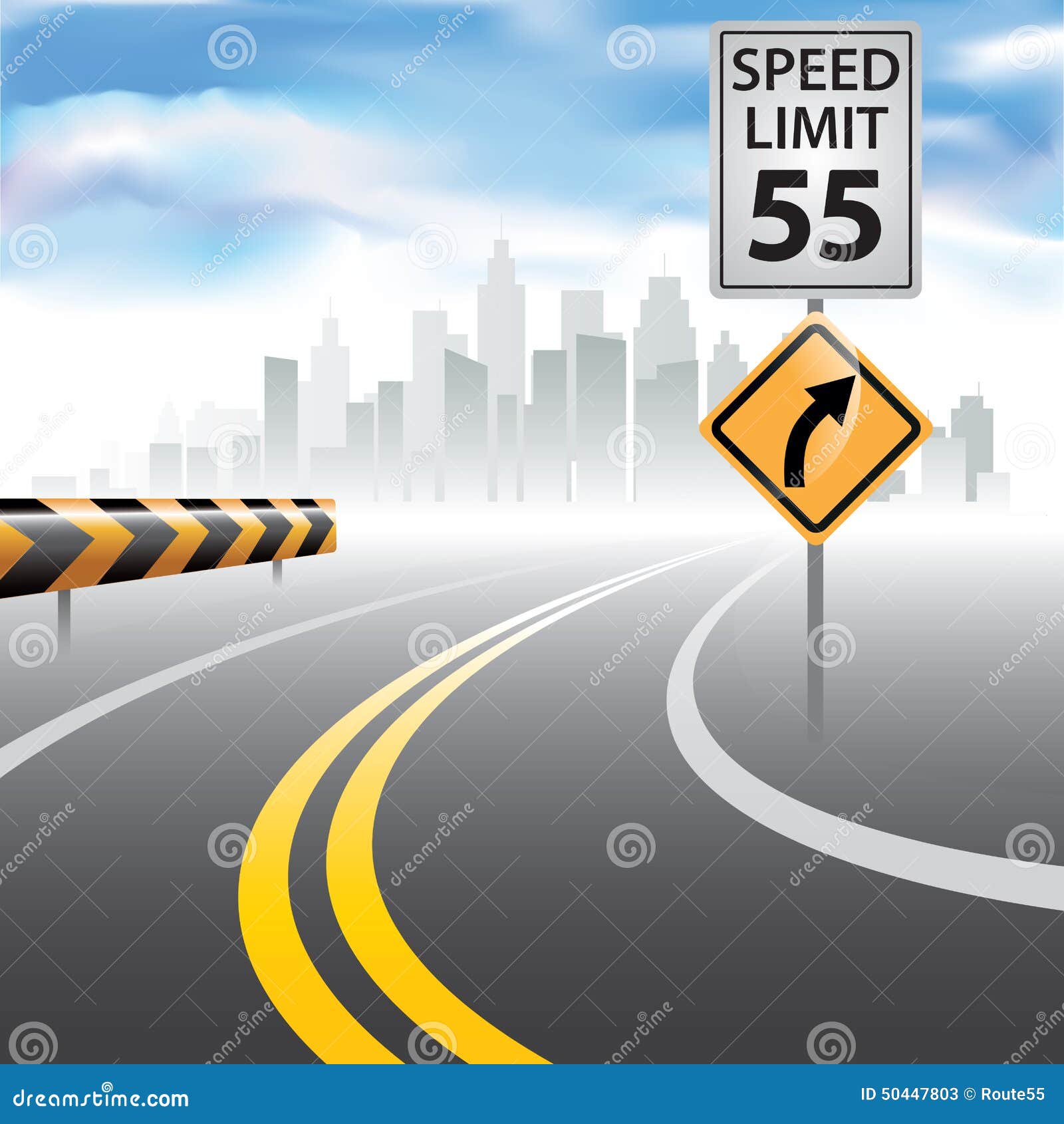 Speed Limit Signs Royalty-Free Cartoon | CartoonDealer.com #1071122
