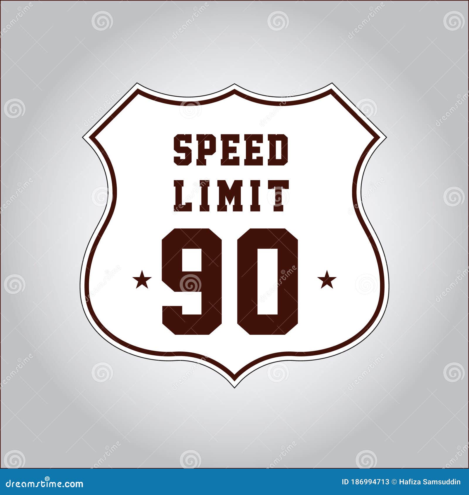 Speed Limit 90 Sign. Vector Illustration Decorative Design Stock Vector ...