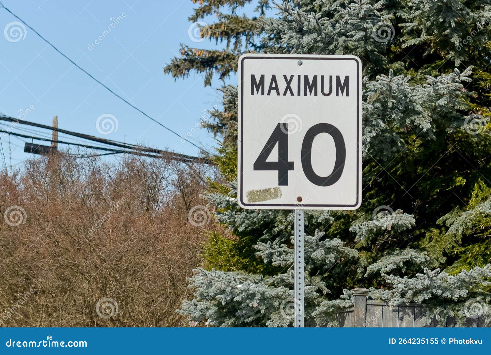 Speed limit sign view stock image. Image of outside - 264235155