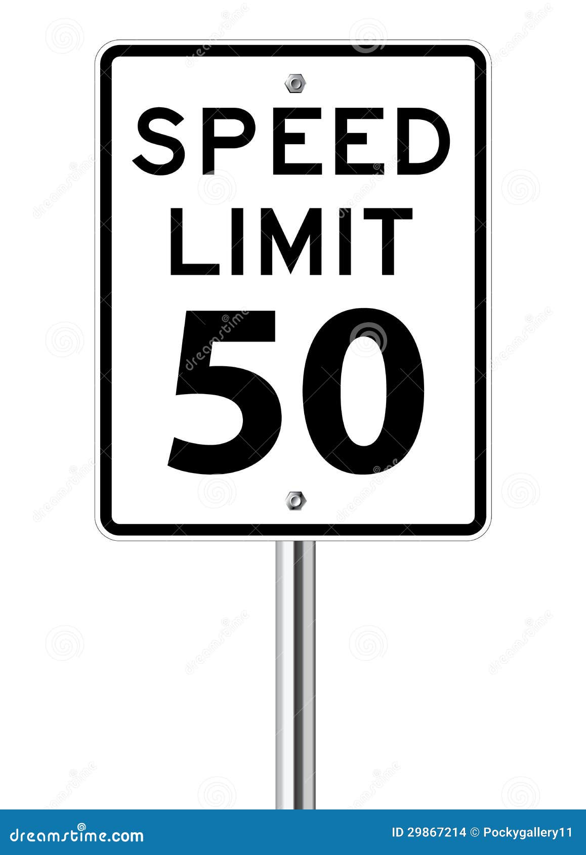 Speed limit sign stock vector. Illustration of sign, road - 29867214