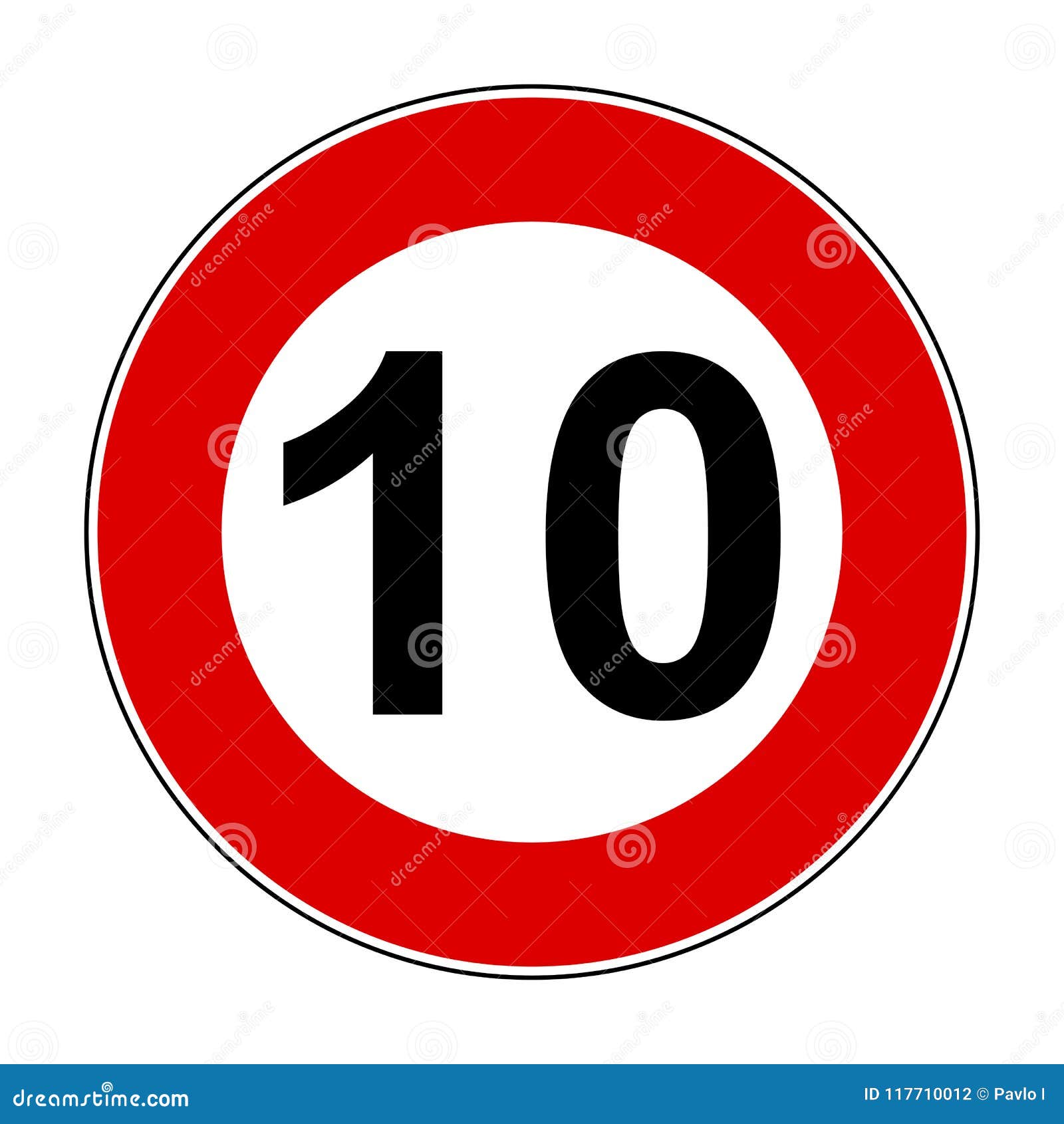 Speed Limit Signs of 10 Km - Vector Stock Vector - Illustration of ...