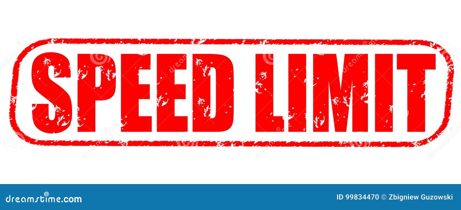 Speed Limit Stamp on White Background Stock Illustration - Illustration ...